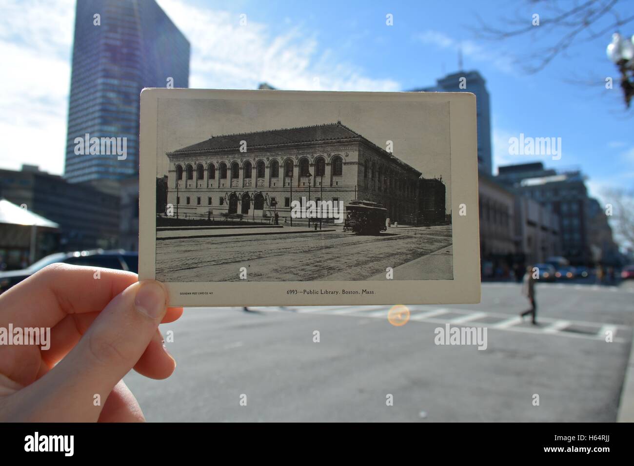 The iconic Boston Public Library McKim buildings in Copley Square Back ...