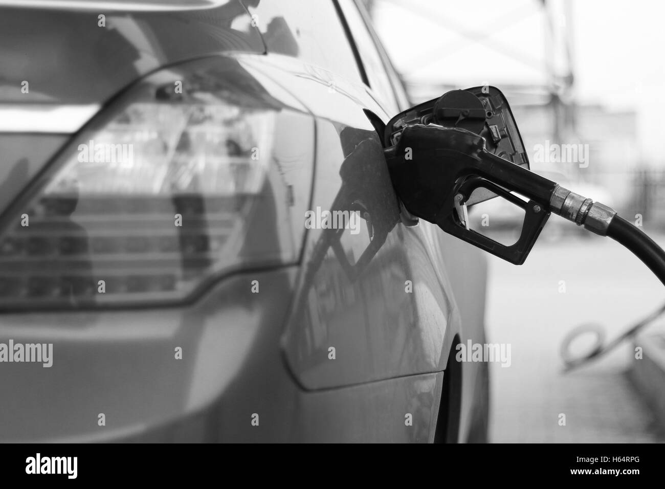 Fill up with gas Black and White Stock Photos & Images - Alamy