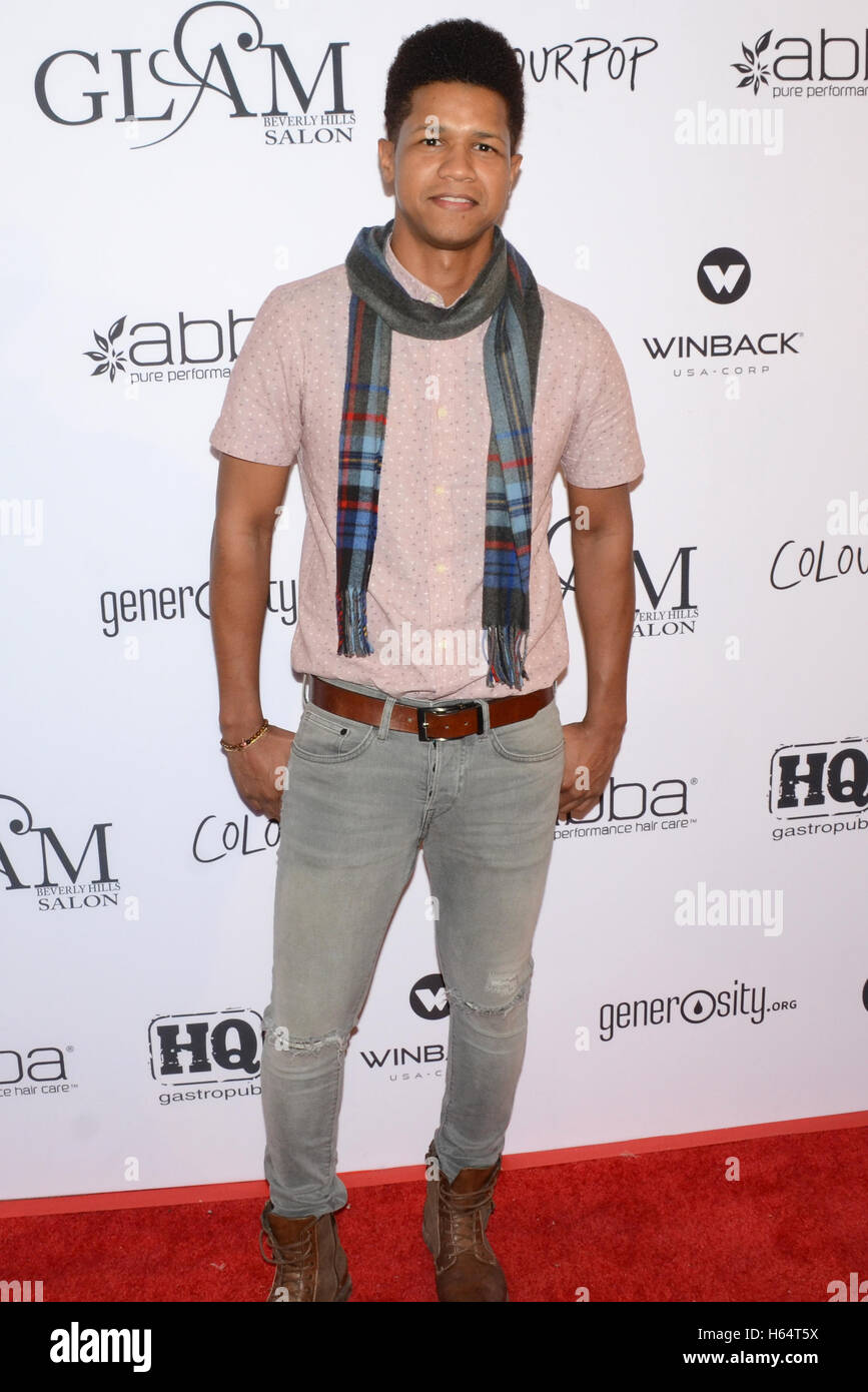 Michael Felix arrives at the GLAM Beverly Hills Salon Grand Opening ...