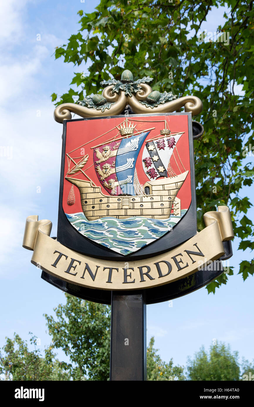 Tenterden sign, High Street, Tenterden, Kent, England, United Kingdom ...
