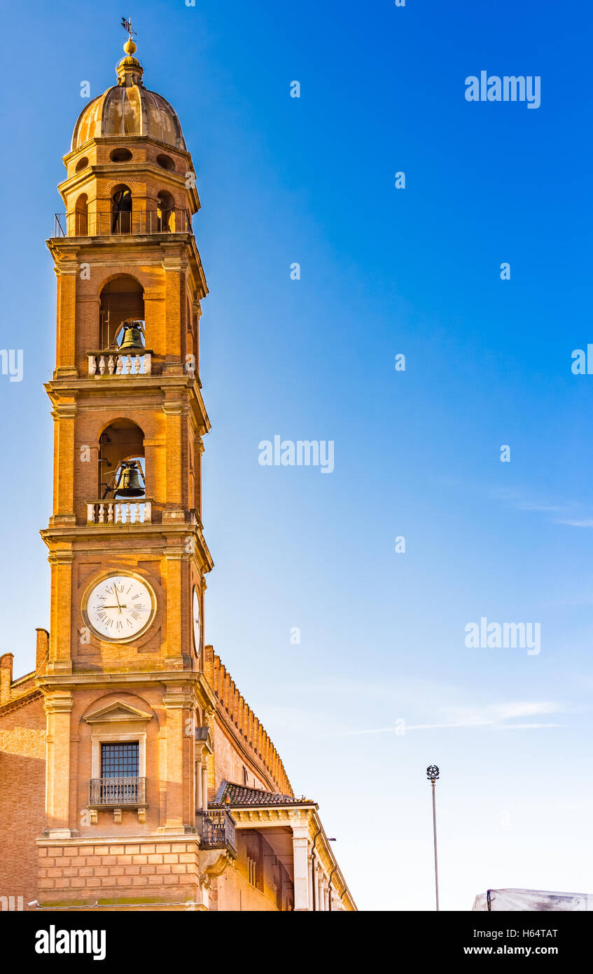 historic clock tower in Italian village Stock Photo - Alamy