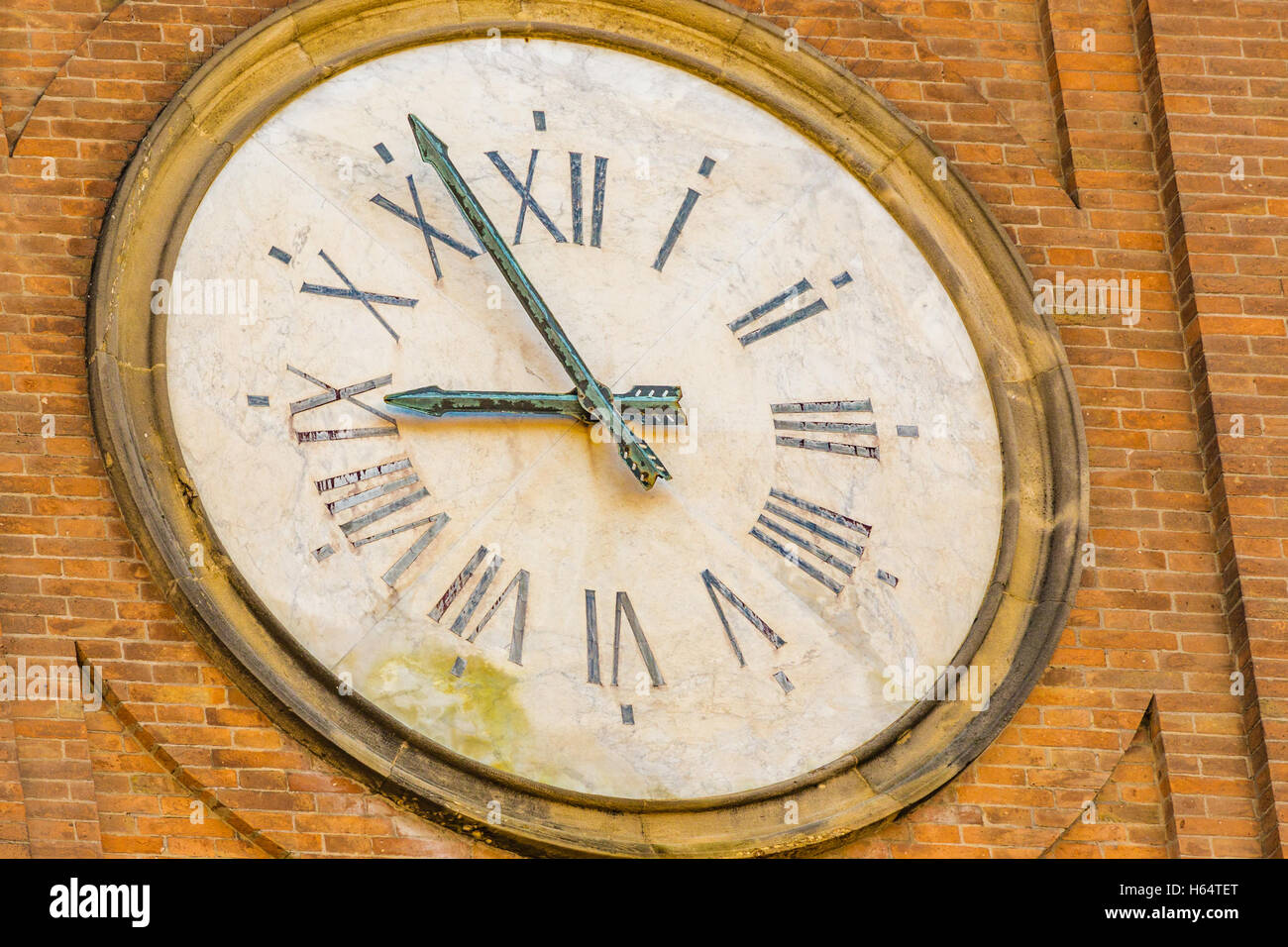 historic clock tower in Italian village Stock Photo - Alamy