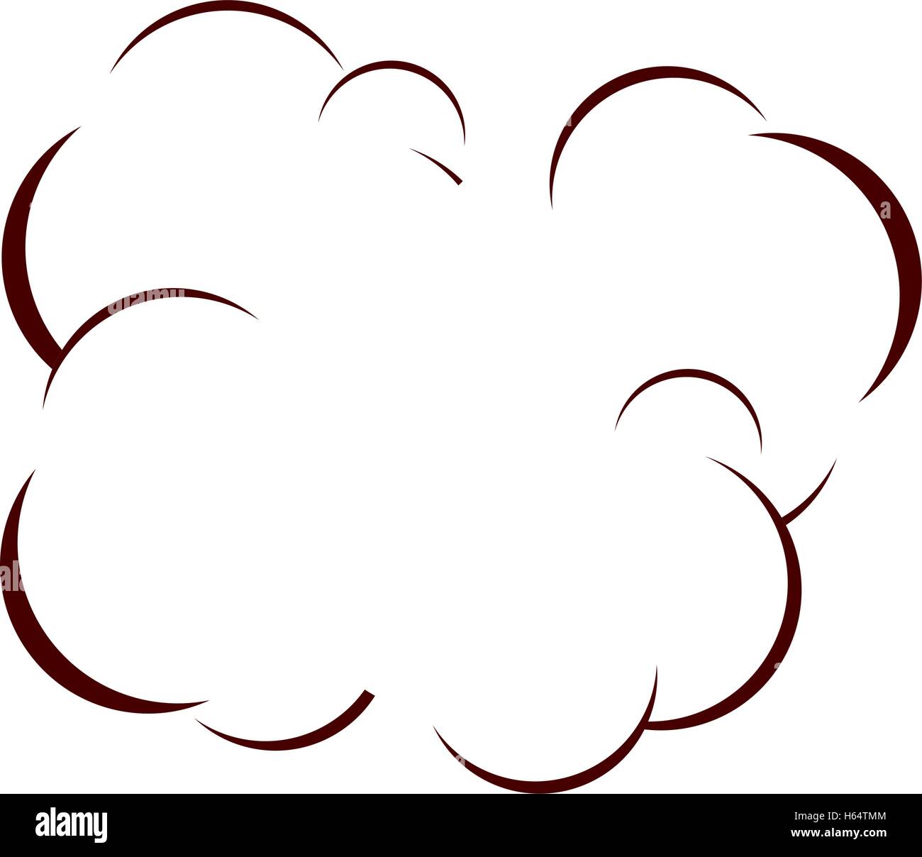 silhouette cloud callout with cumulus Stock Vector Image & Art - Alamy