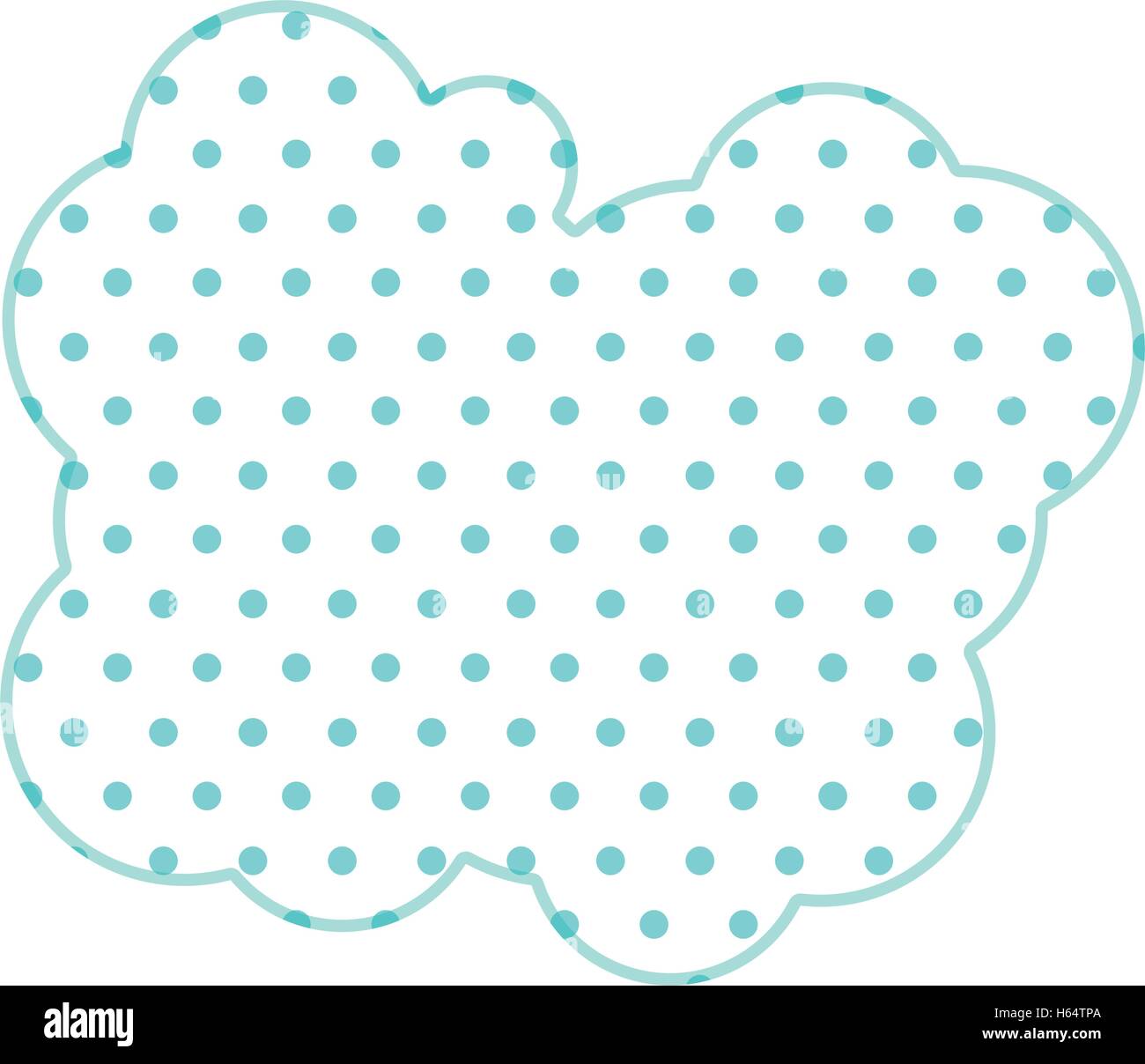 Dotted silhouette cloud callout with cumulus Stock Vector Image & Art ...