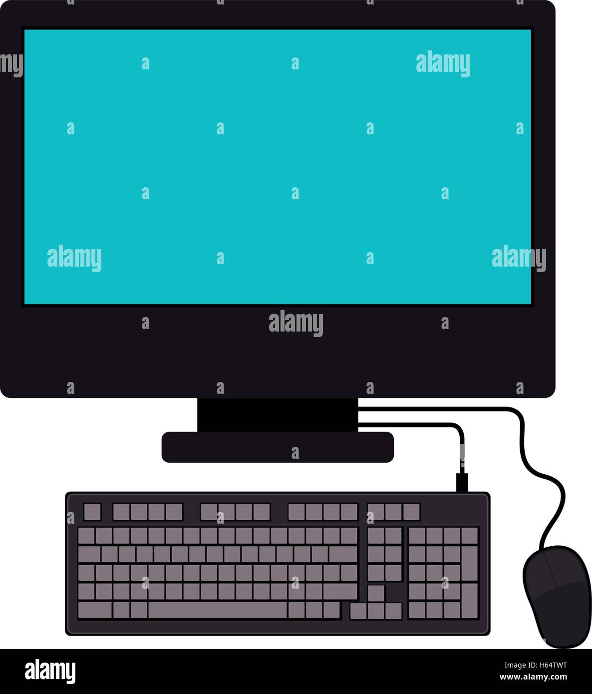 tech computer screen keyboard mice Stock Vector Image & Art - Alamy