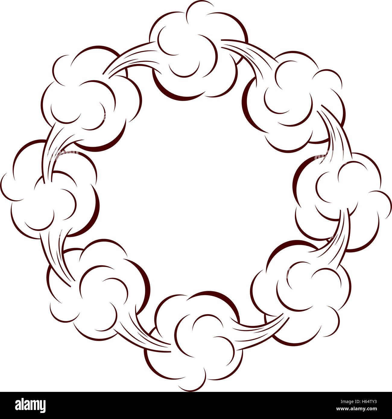 circular shape with cumulus clouds Stock Vector Image & Art - Alamy