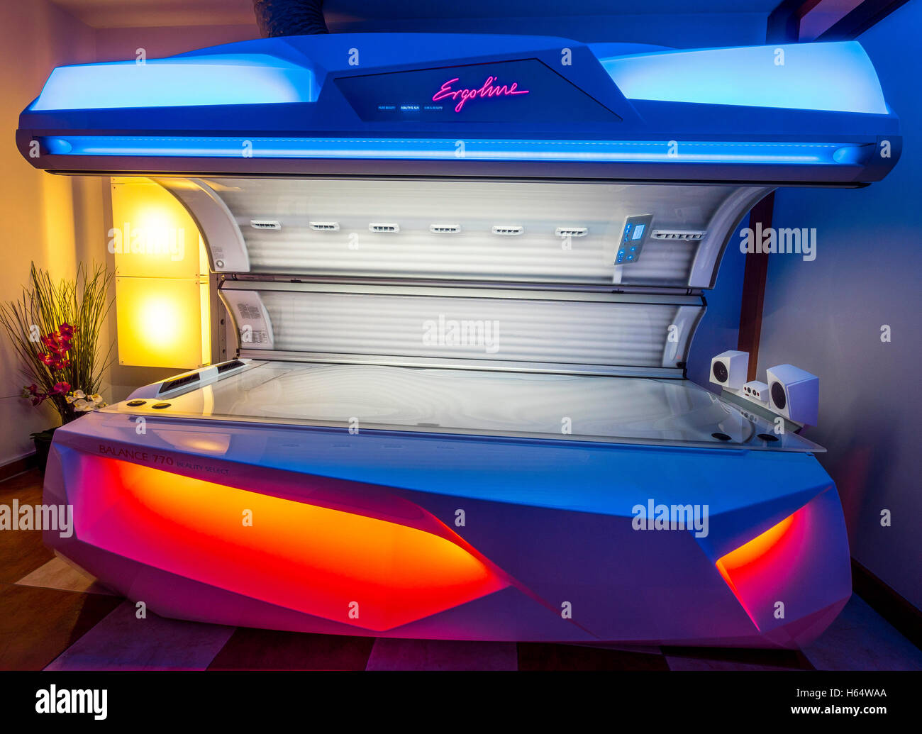 Colorful illuminated Solarium Stock Photo - Alamy