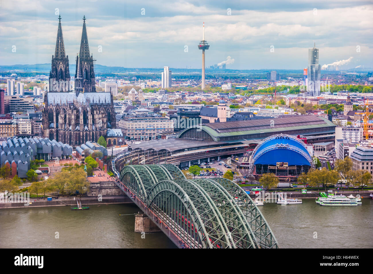 Aerial view of Cologne, Germany Stock Photo - Alamy