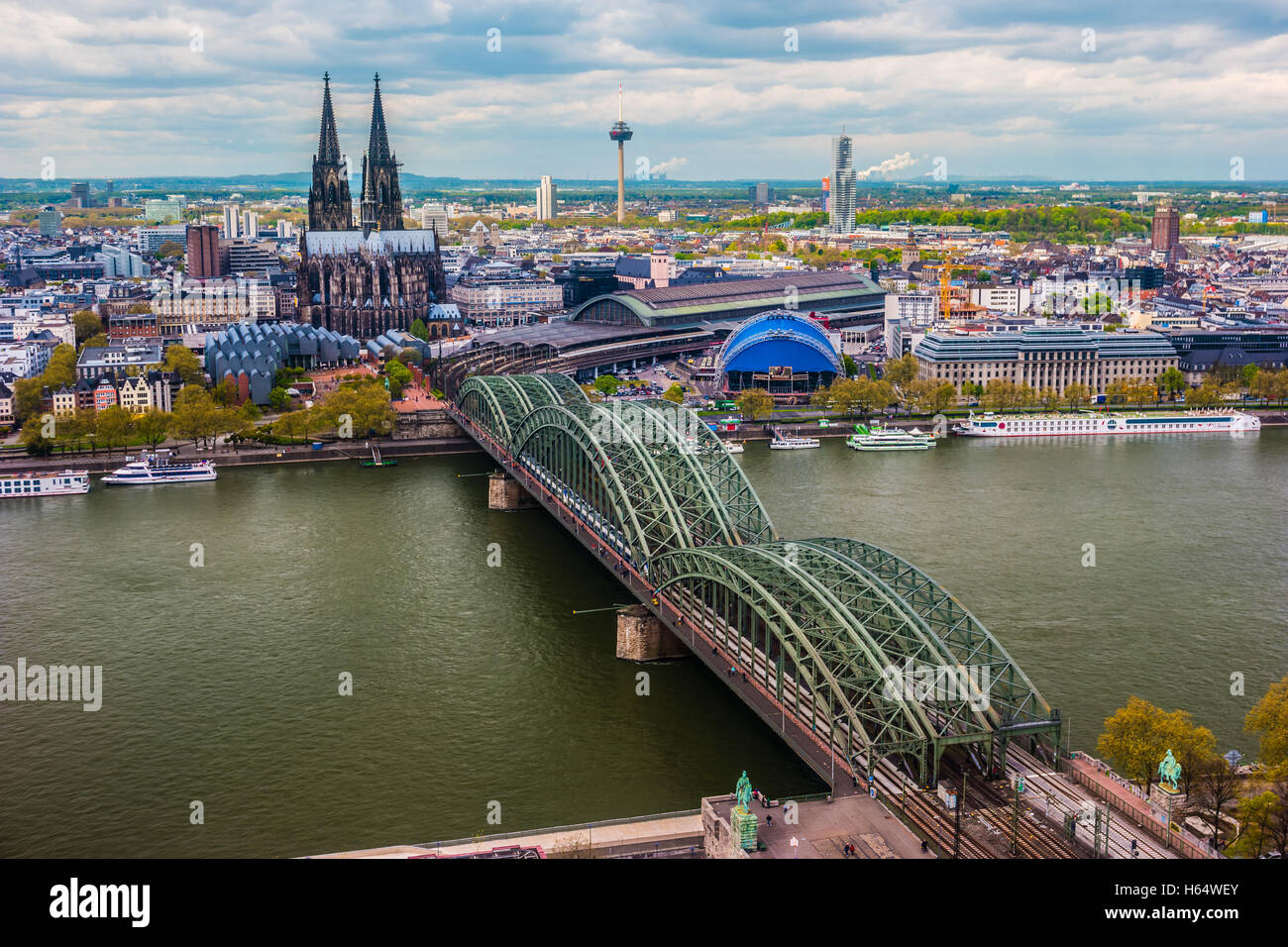 Aerial view of Cologne, Germany Stock Photo - Alamy