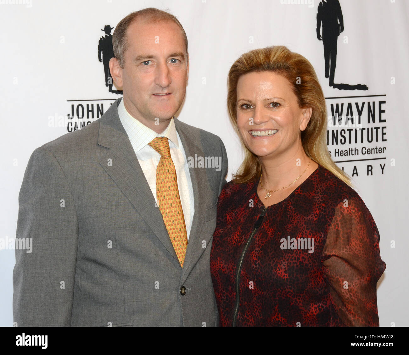 Melanie Wayne (r) and Shane Bush arrives at the 2015 John Wayne Cancer ...