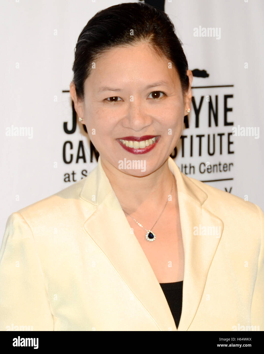 Delphine J. Lee, MD, PhD arrives at the 2015 John Wayne Cancer ...