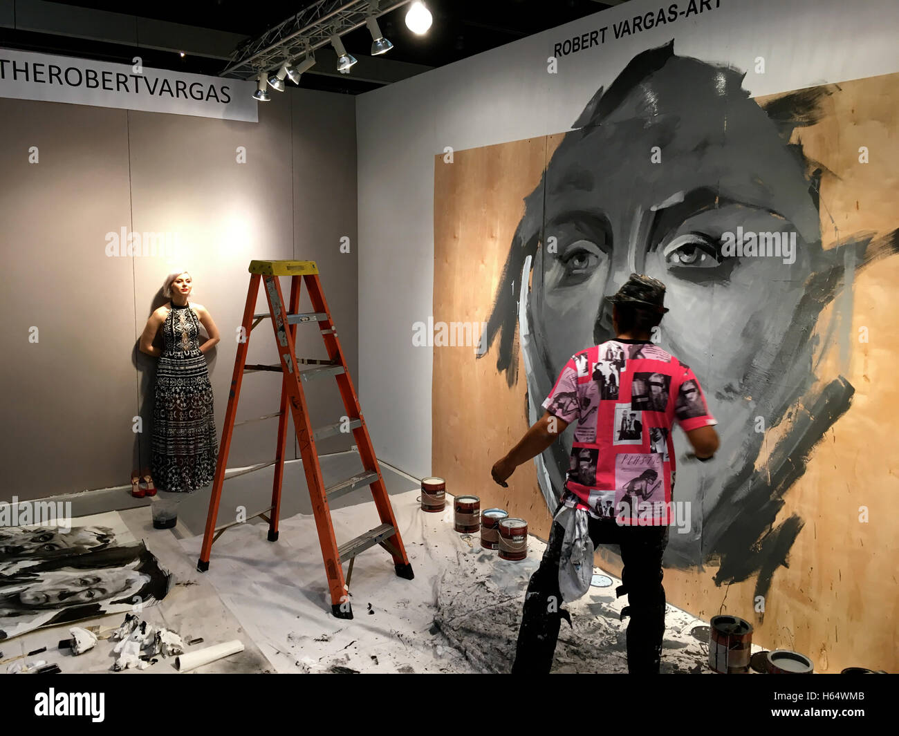 Colette Carr and Robert Vargas at the LA Art Show 2016 at the LA ...