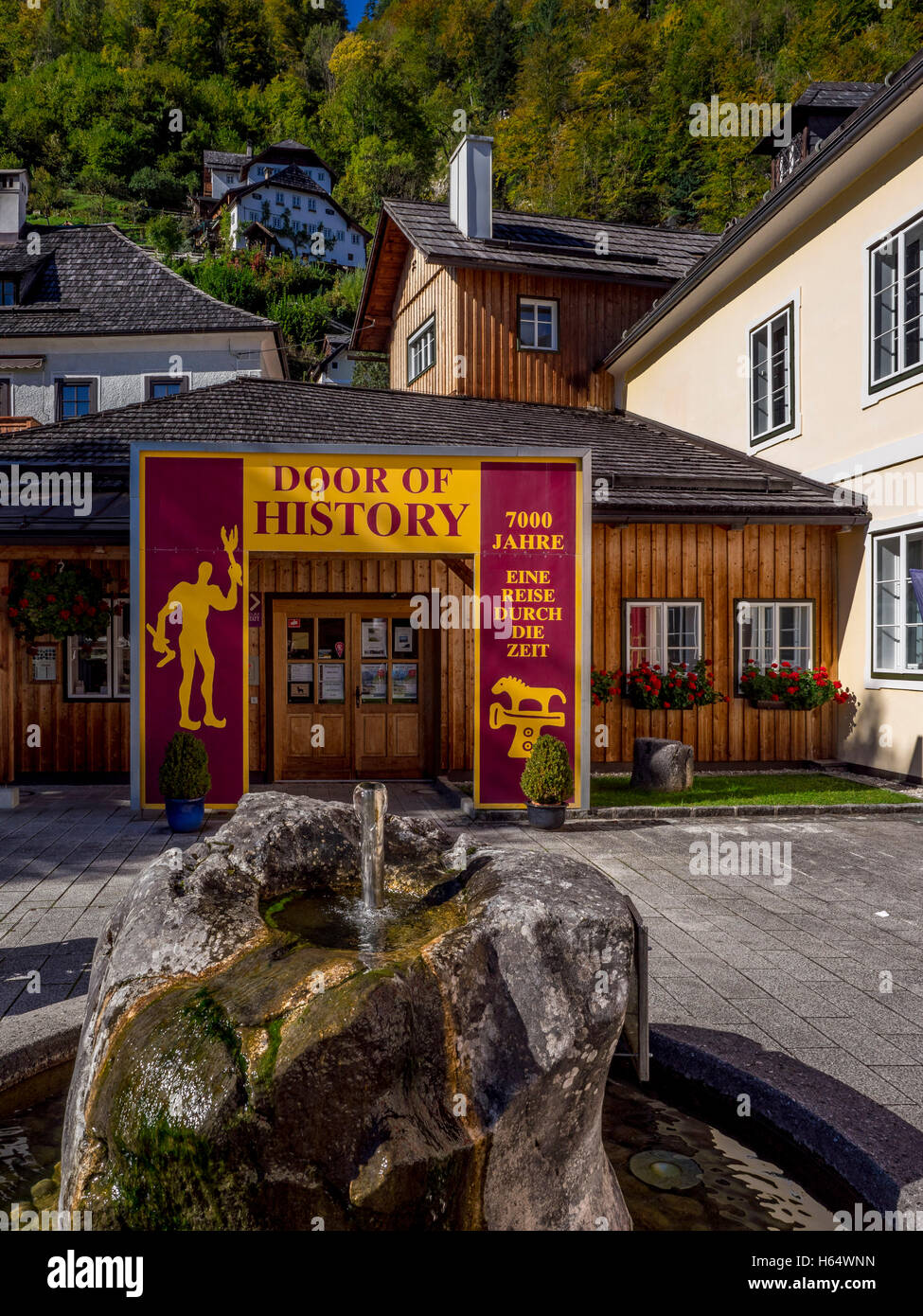 Museum in Hallstatt on Lake Hallstatt, UNESCO World Heritage Site ...