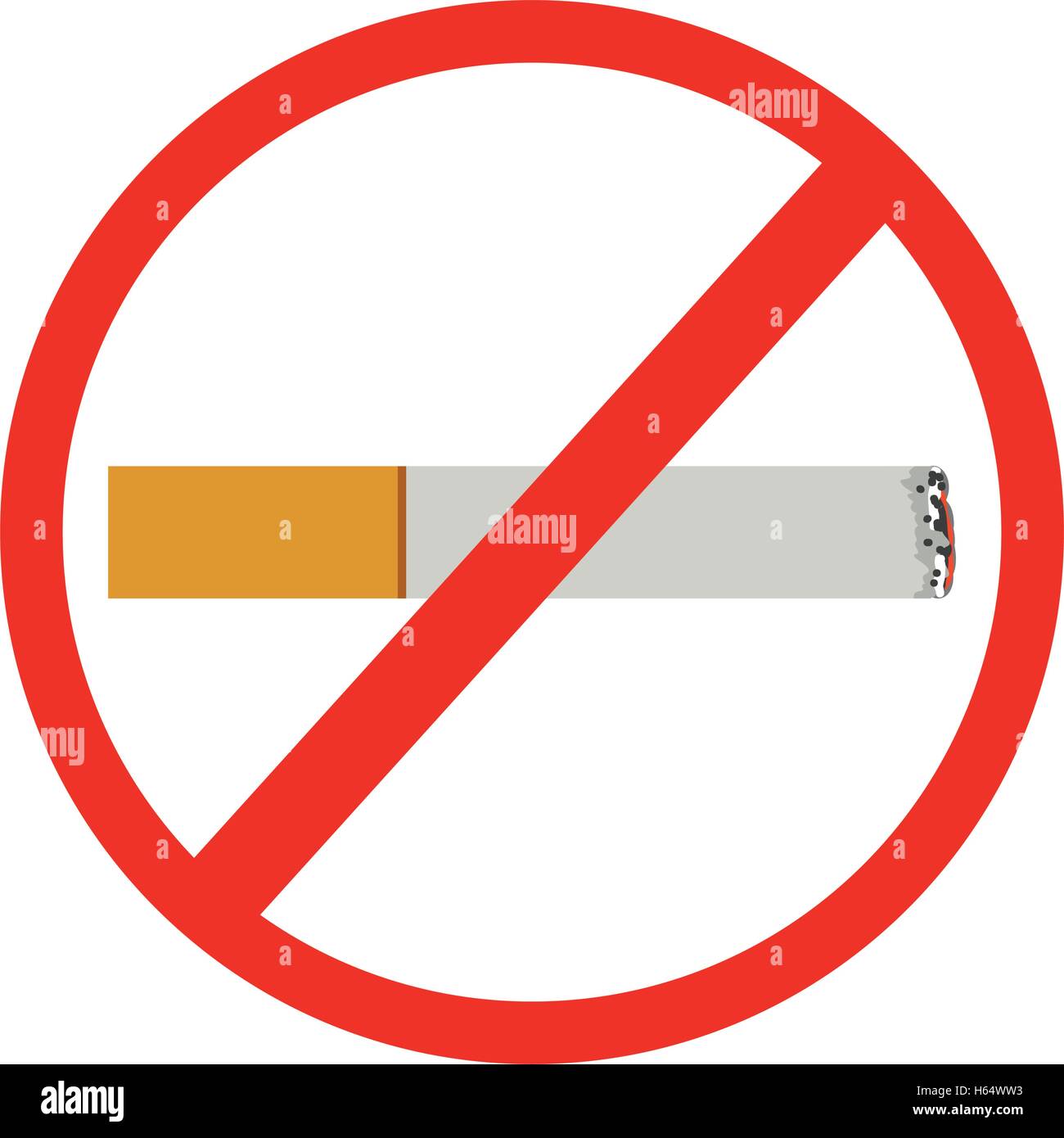 icon with sign prohibited smoking Stock Vector Image & Art - Alamy