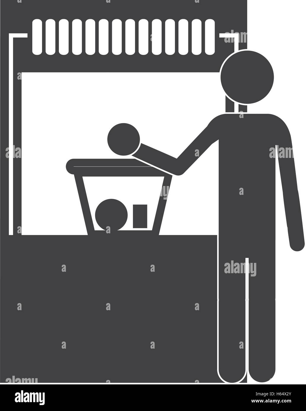 silhouette with personal items scanner Stock Vector Image & Art - Alamy