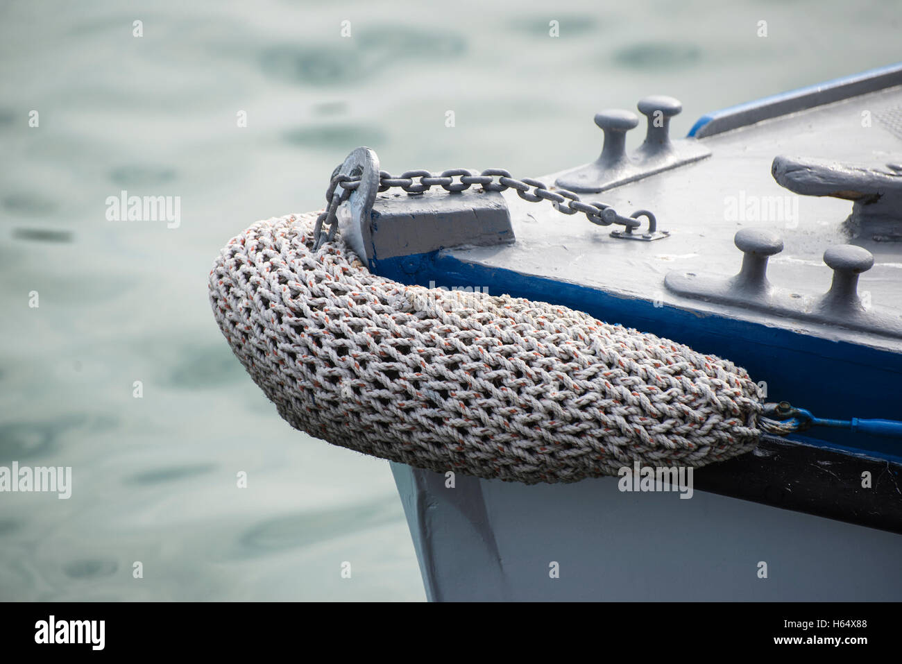 Vintage picture of beautiful sail boat details. Rope, hull, rigging ...