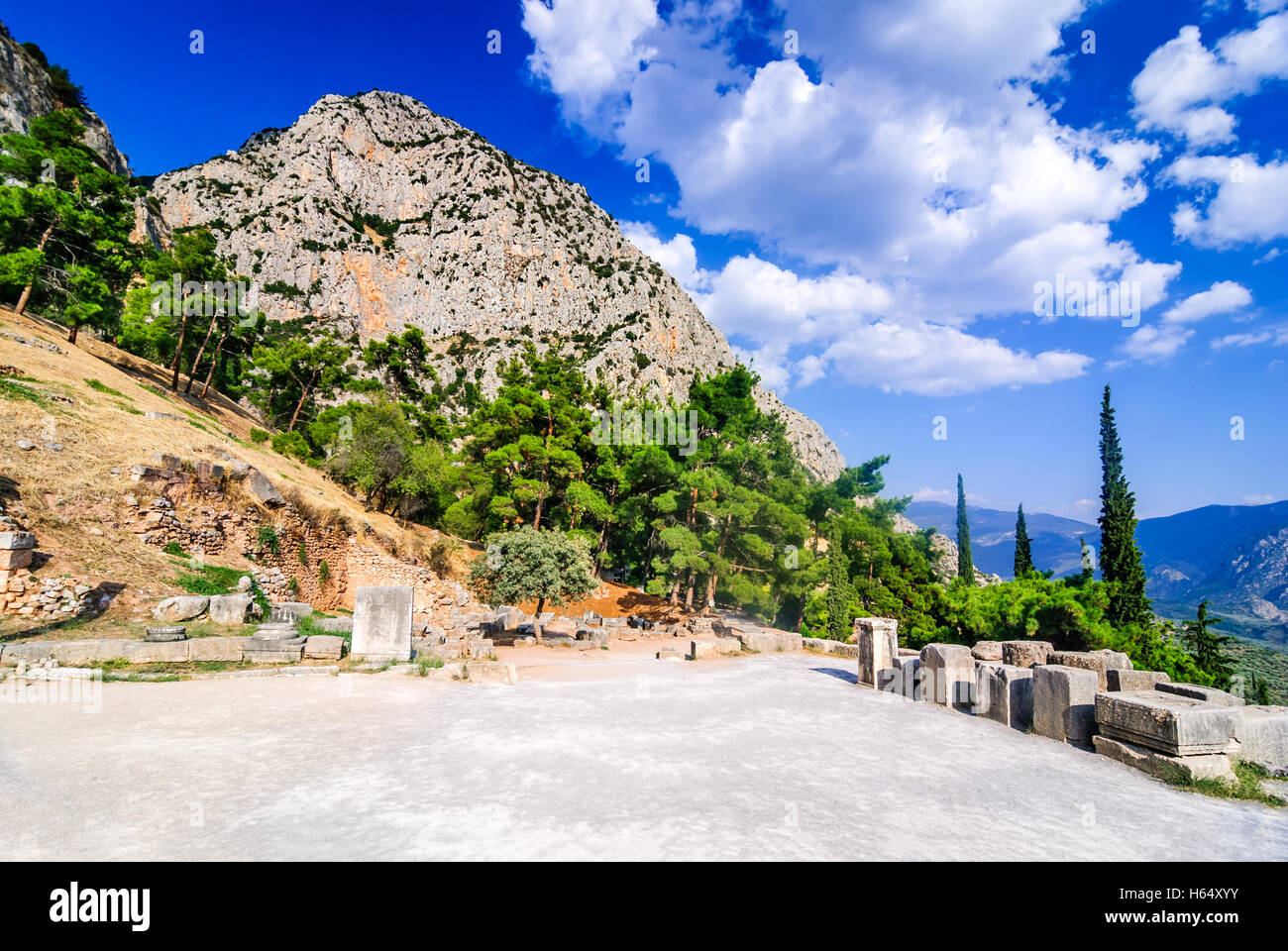 Delphi, Greece. Amphitheater, an archaeological Greek site, at the ...