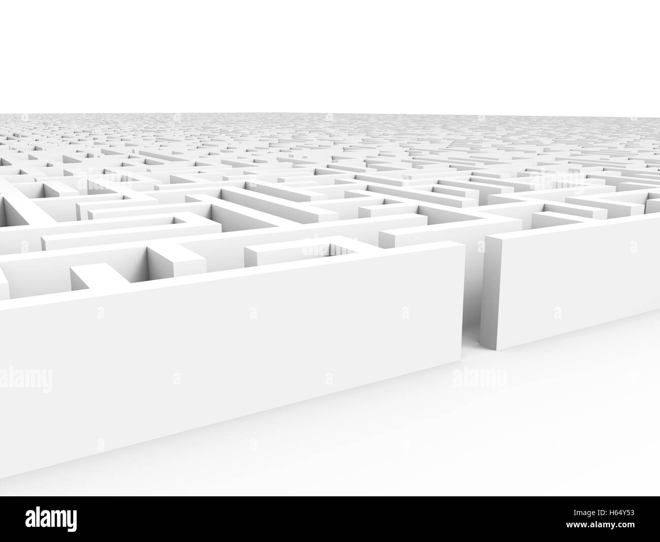 3d rendering maze, huge maze template isolated on white floor Stock ...