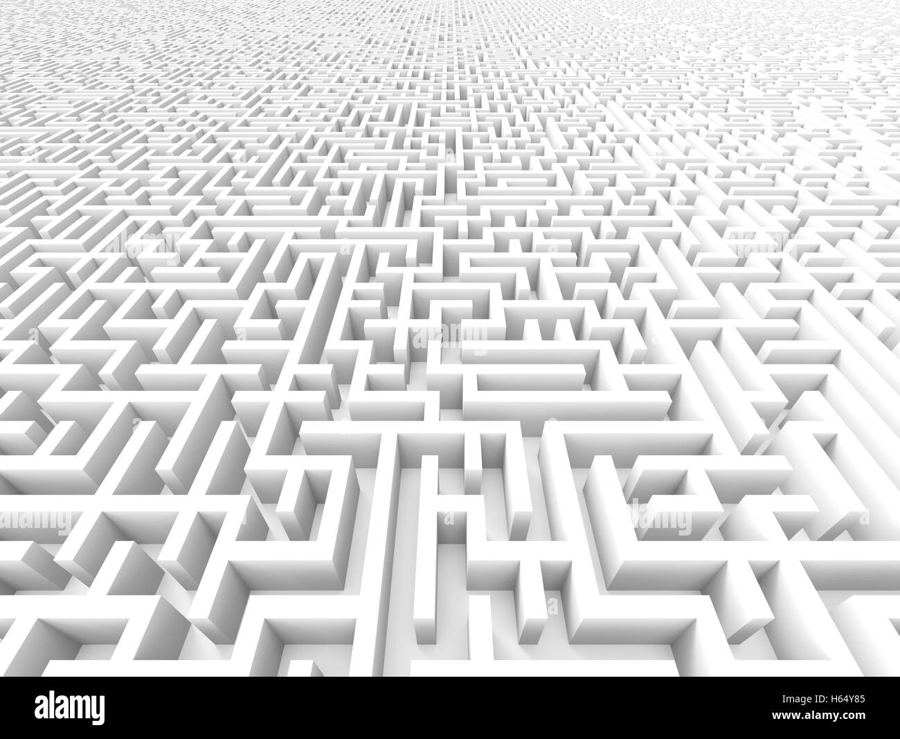 3d rendering maze, huge maze template isolated on white floor Stock ...