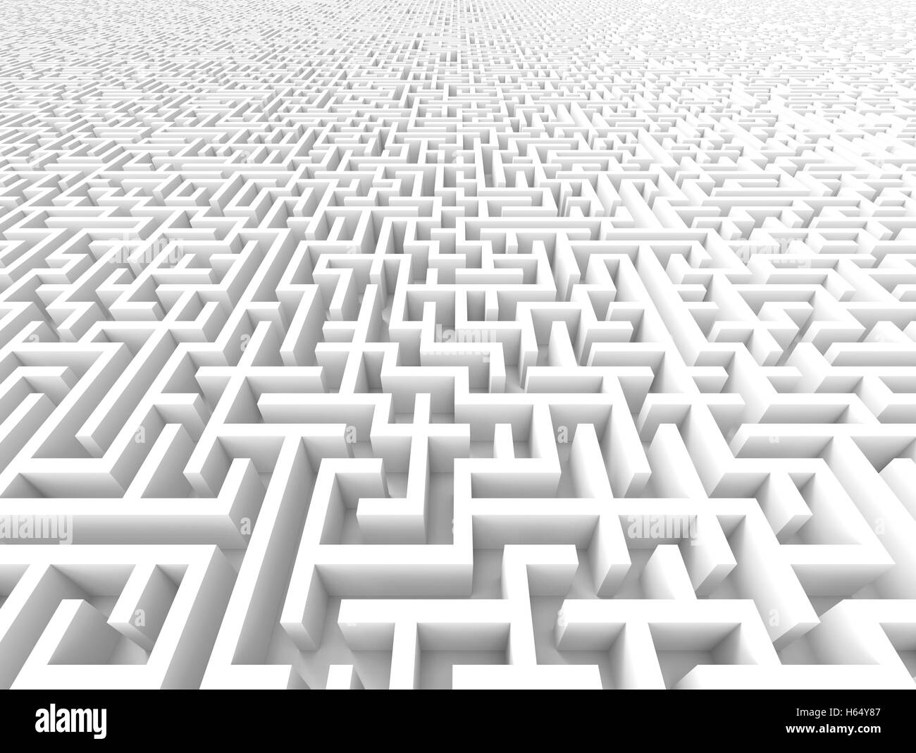 3d rendering maze, huge maze template isolated on white floor Stock ...