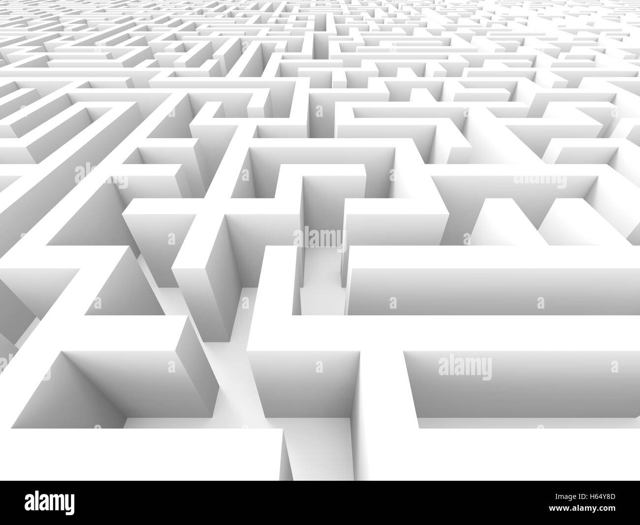 3d rendering maze, huge maze template isolated on white floor Stock ...