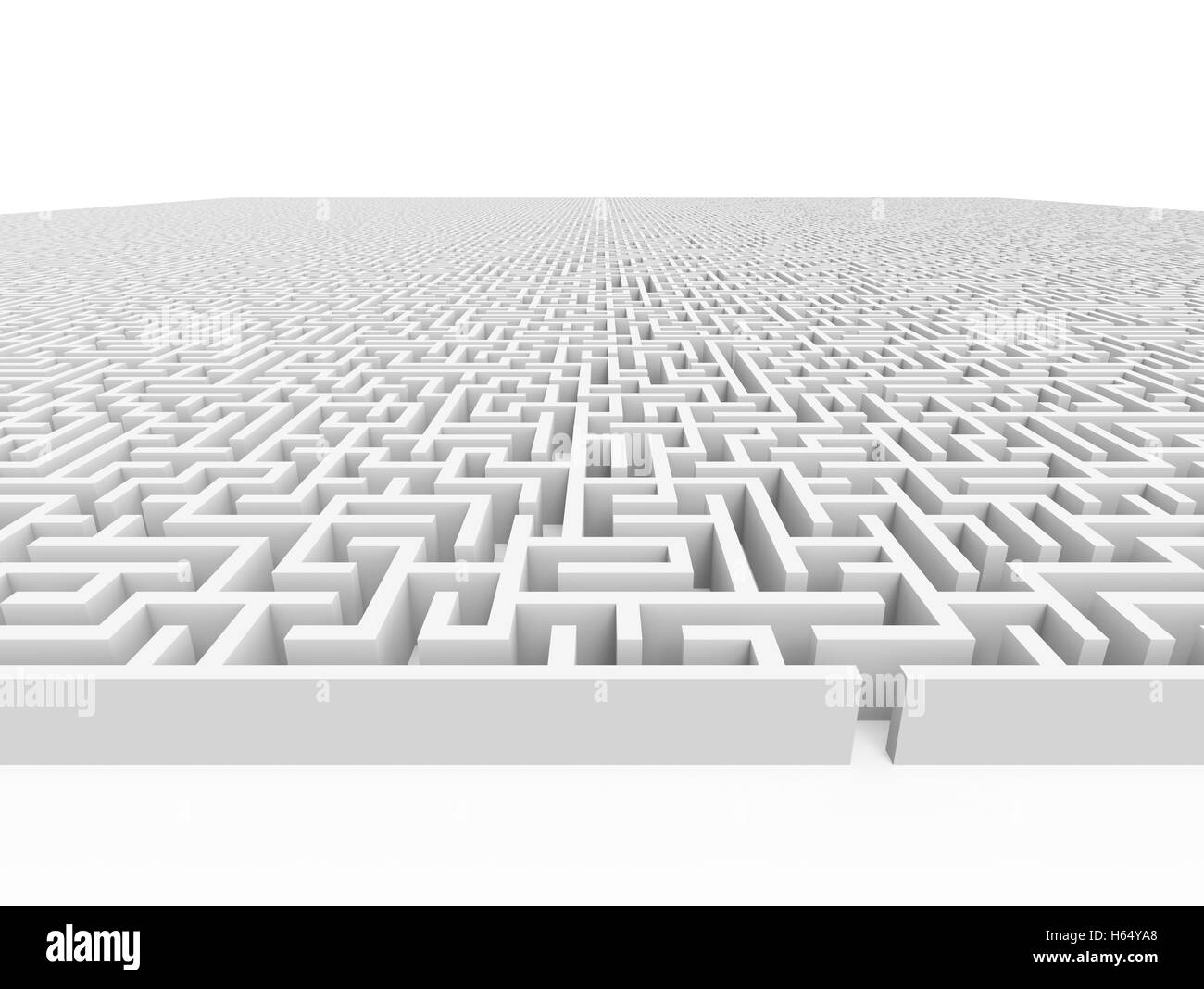 3d rendering maze, huge maze template isolated on white floor Stock ...