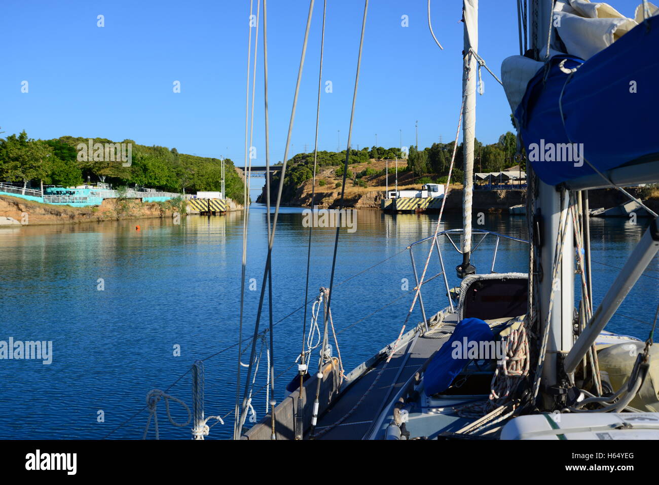 Corinth canal yacht hi-res stock photography and images - Alamy