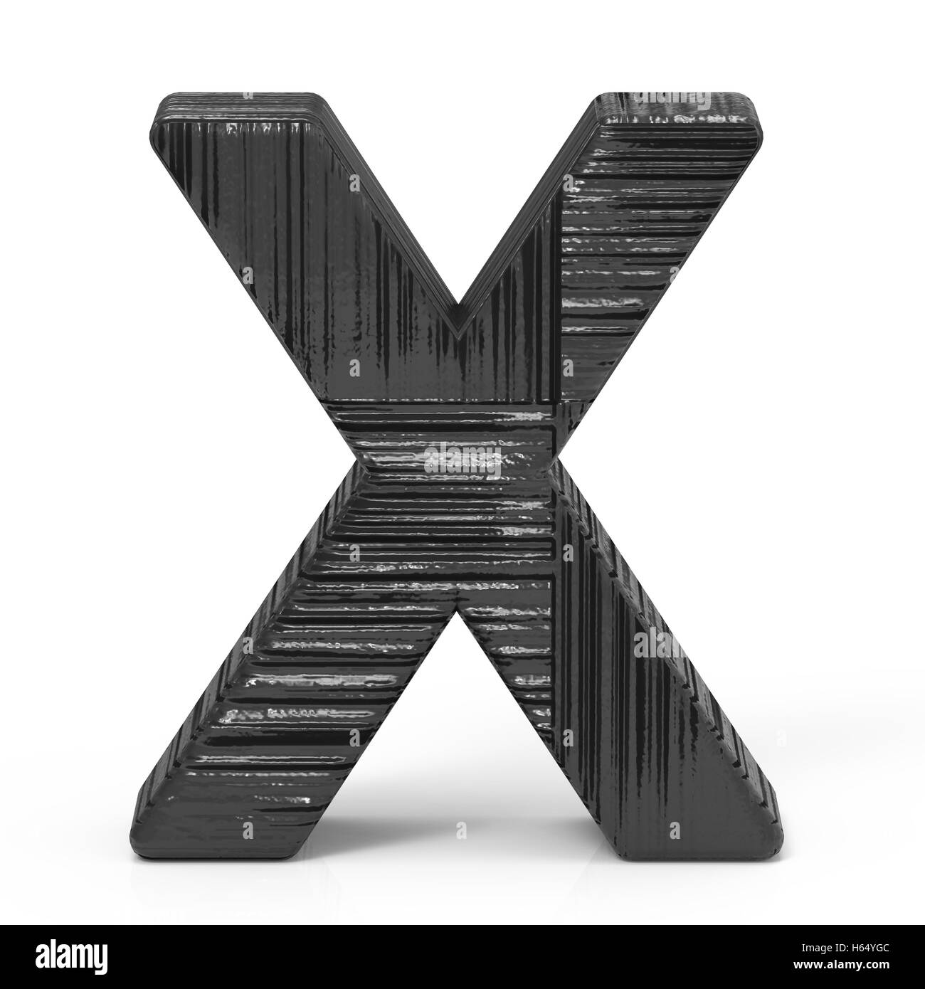 The Letter X In Black