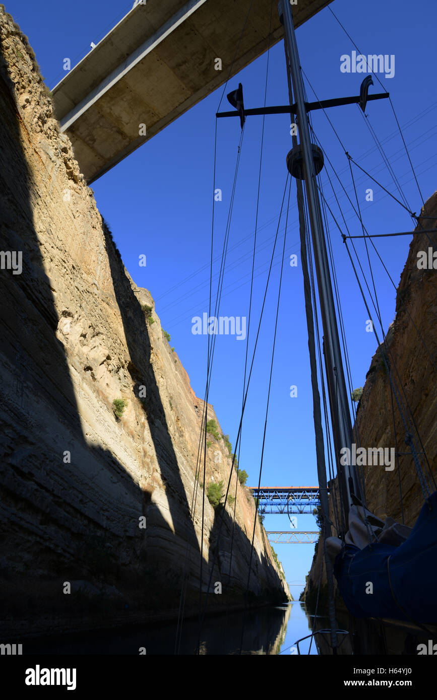Corinth canal yacht hi-res stock photography and images - Alamy