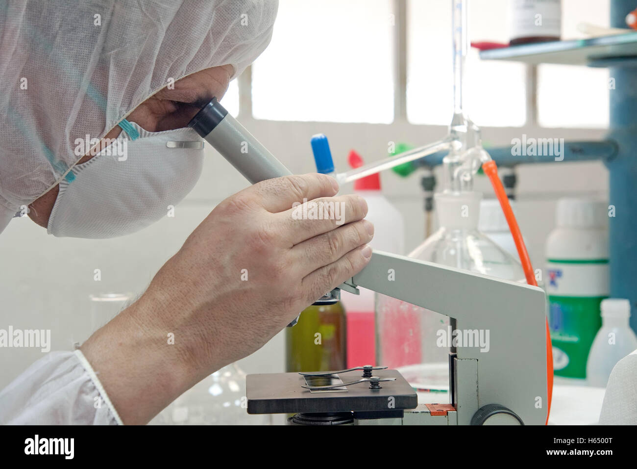 researcher at work in a laboratory Stock Photo - Alamy