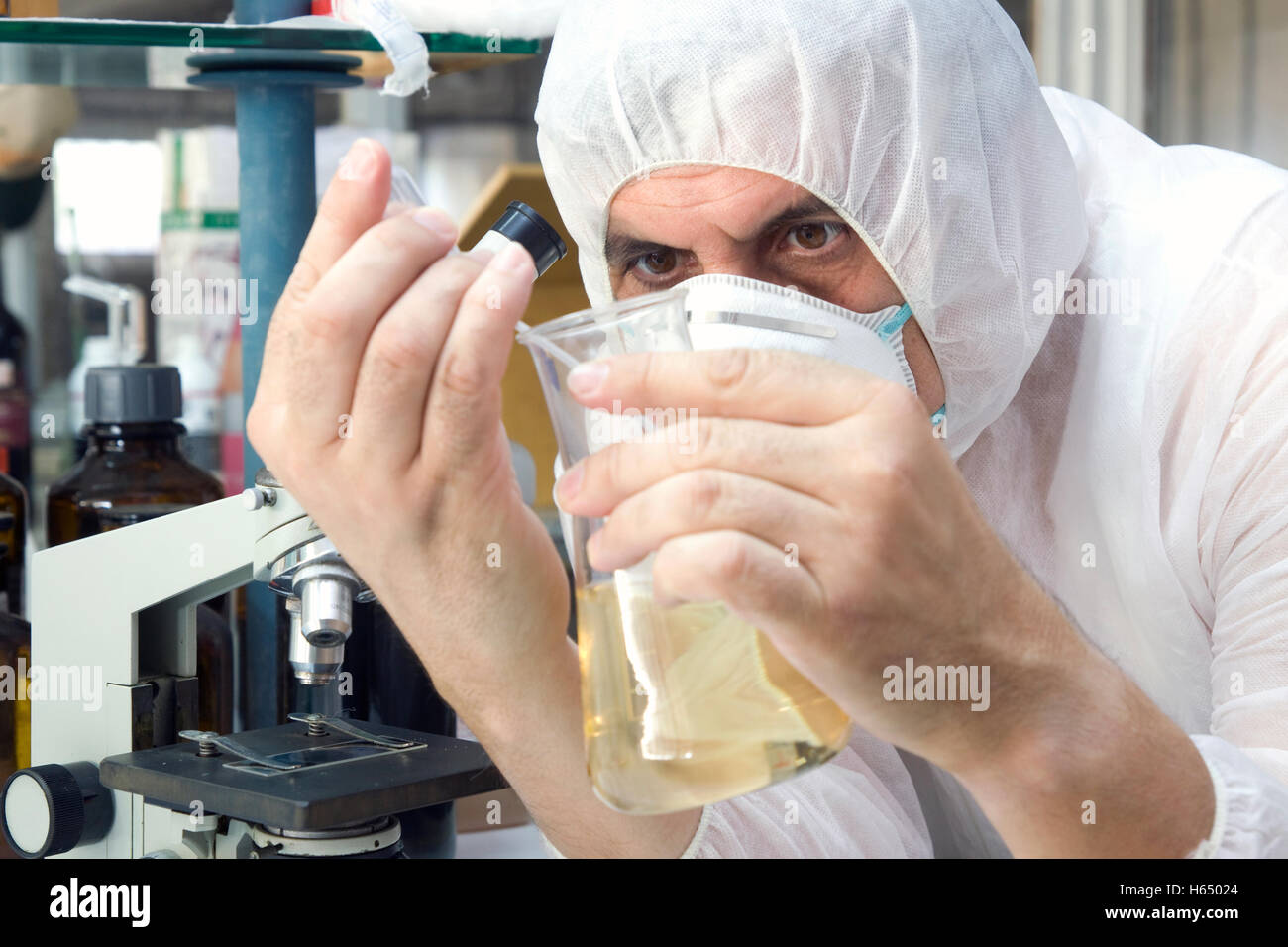 researcher at work in a laboratory Stock Photo - Alamy