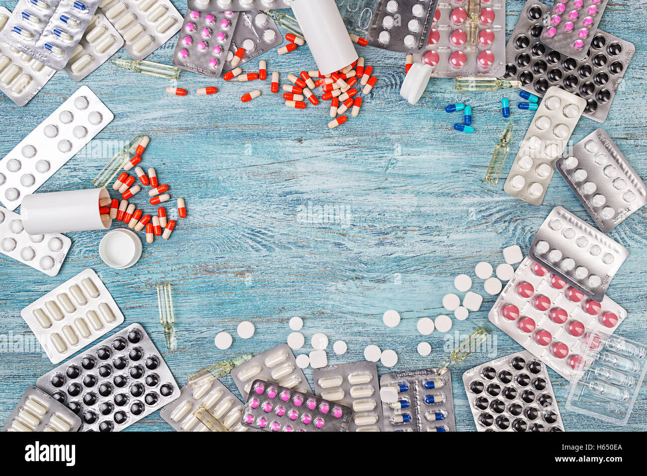 Pharmacy theme background, Pharmaceutical medicament for health. Drug ...