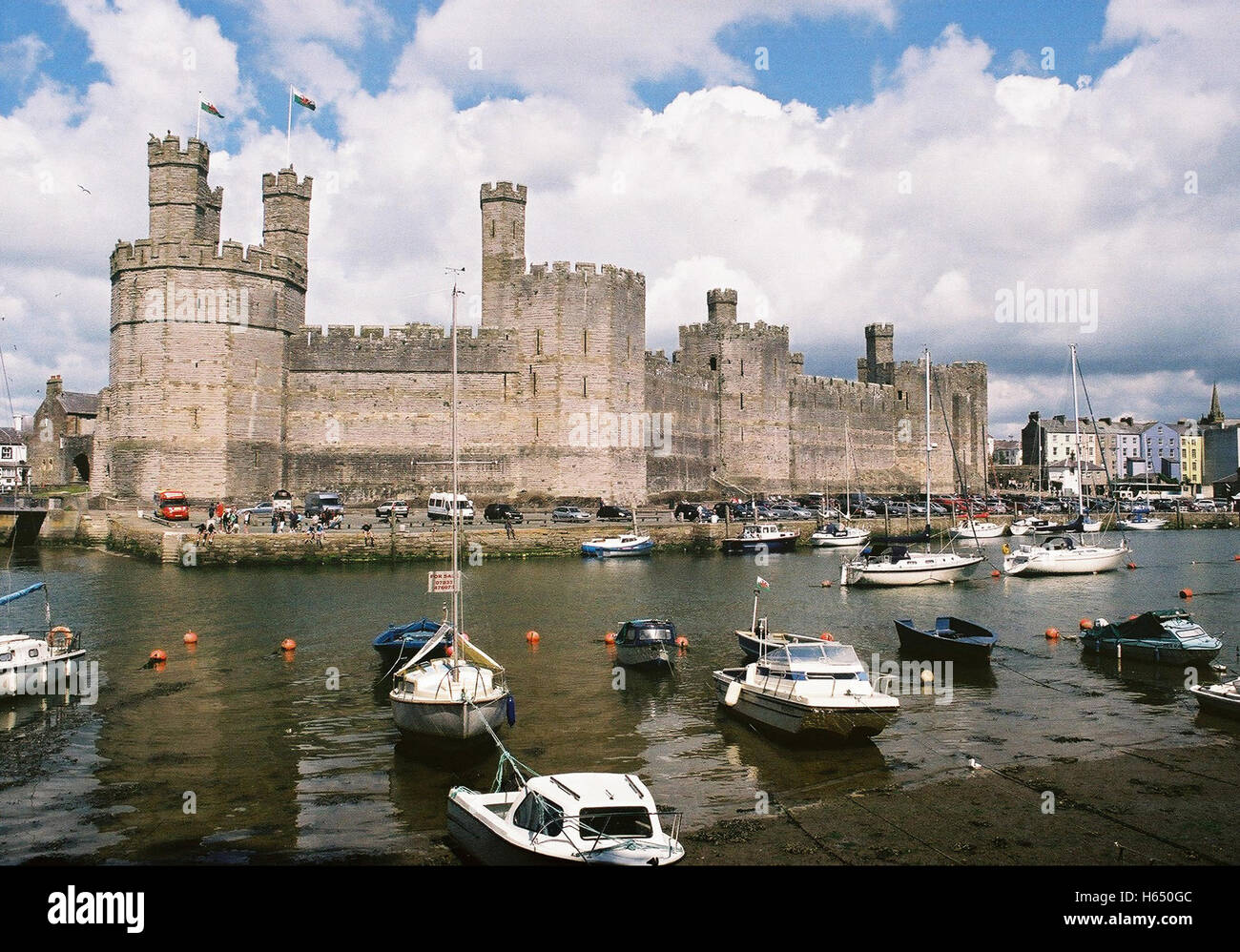 Caernarfon Castle built in 1283 by Edward the First of England after ...