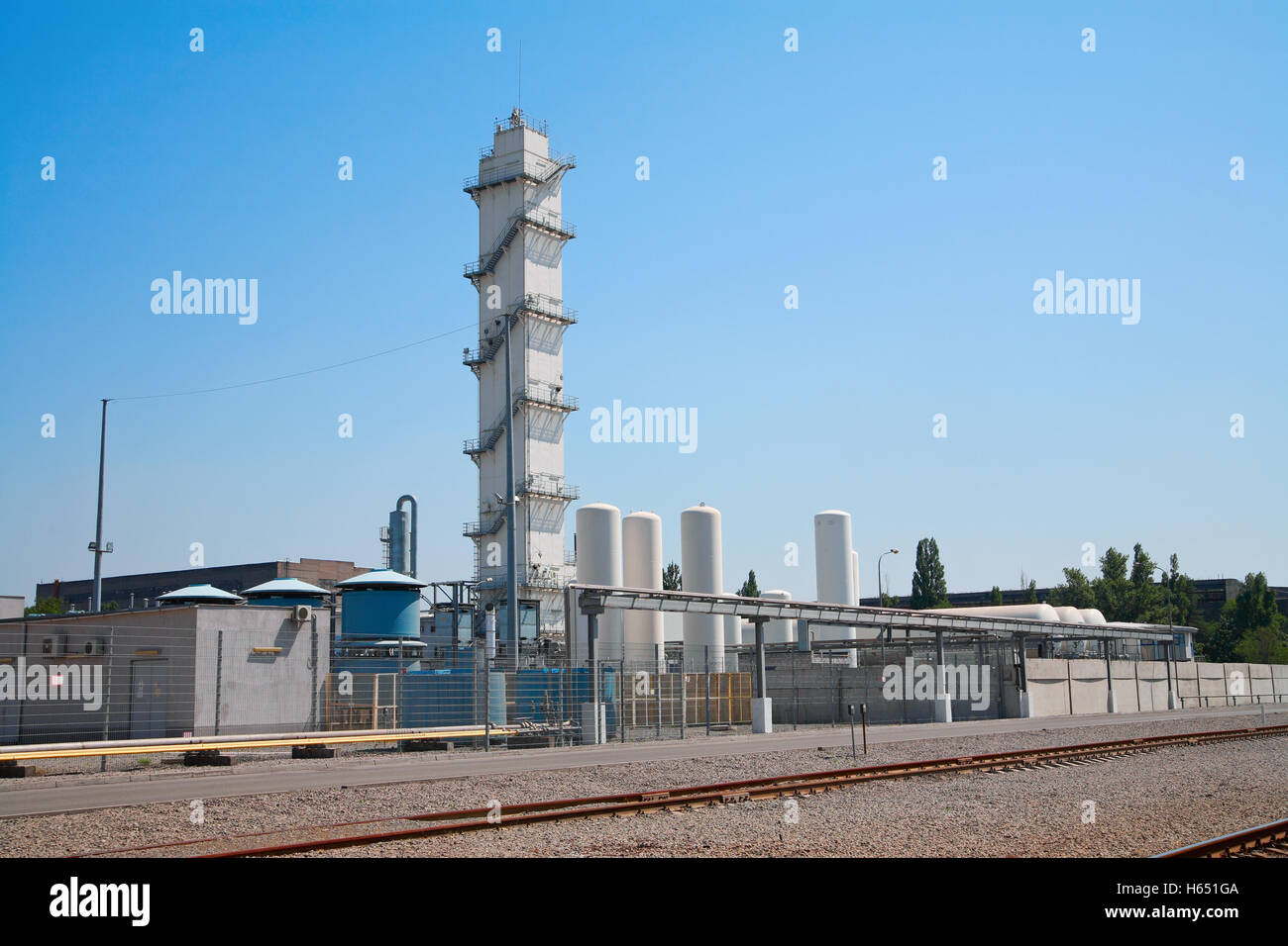 Technical gas plant, chemical industry Stock Photo - Alamy