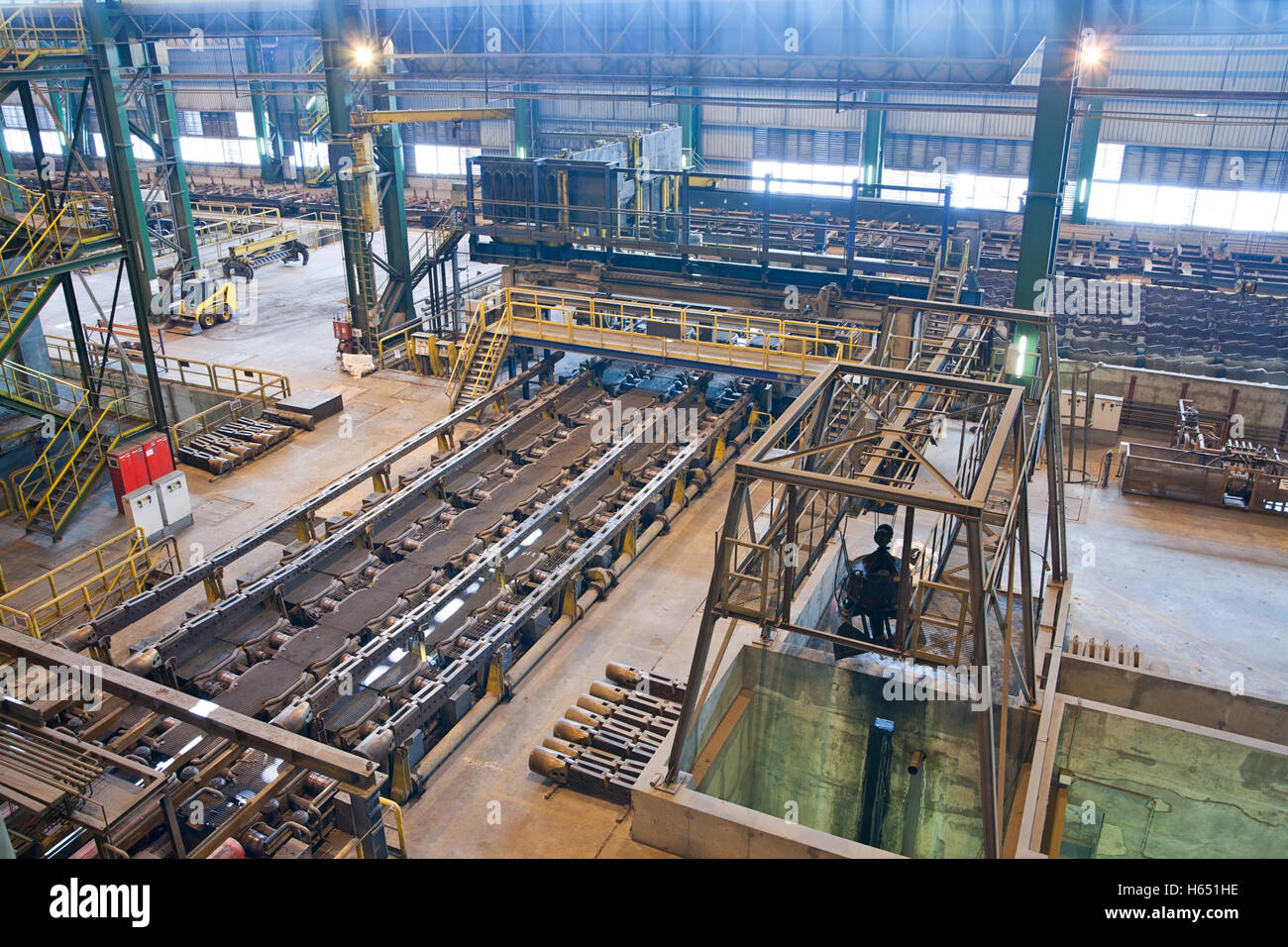 Steel Plant, the conveyor for transportation of the heated billets ...