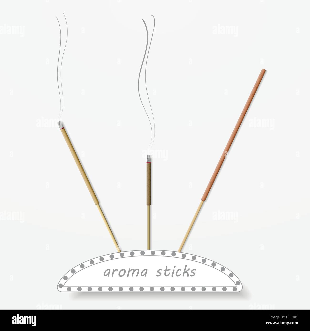 Aroma sticks on a gray background. Vector illustration Stock Vector ...