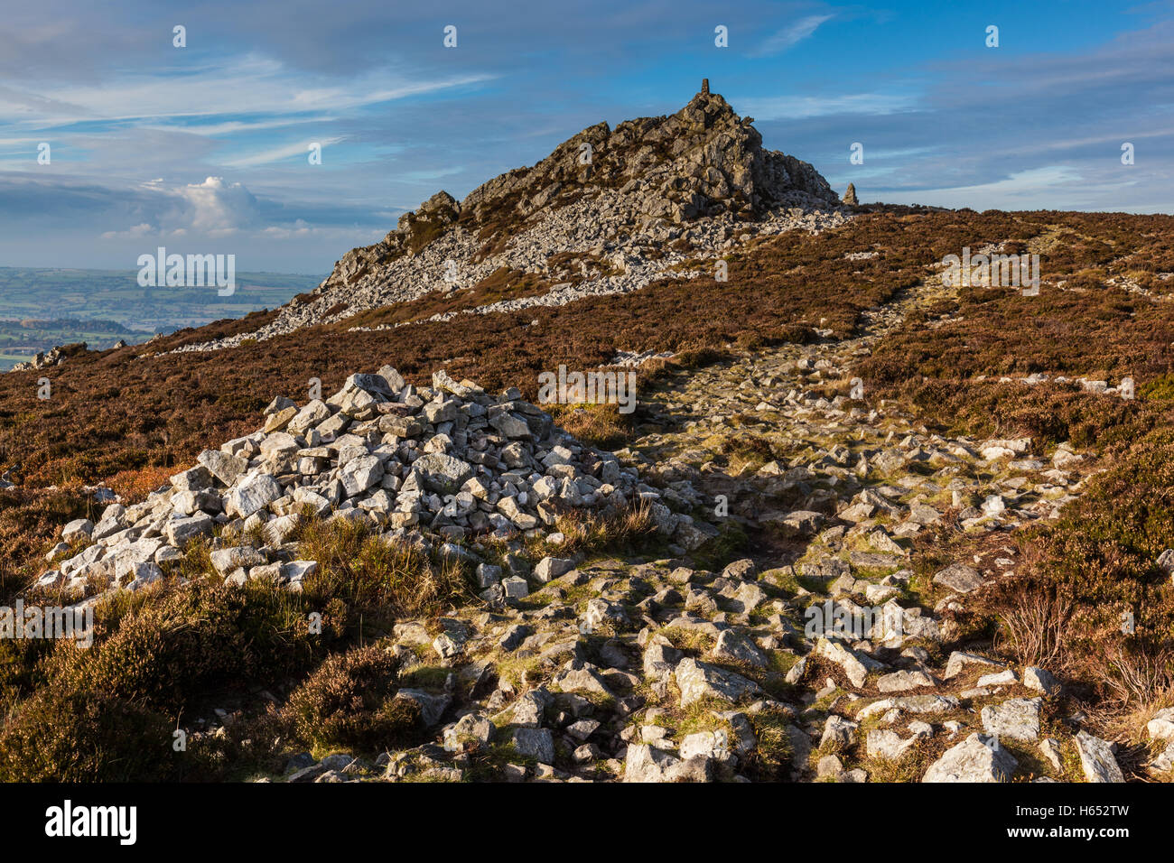Manstone Rock on The Stiperstones, near Snailbeach, Shropshire, England ...