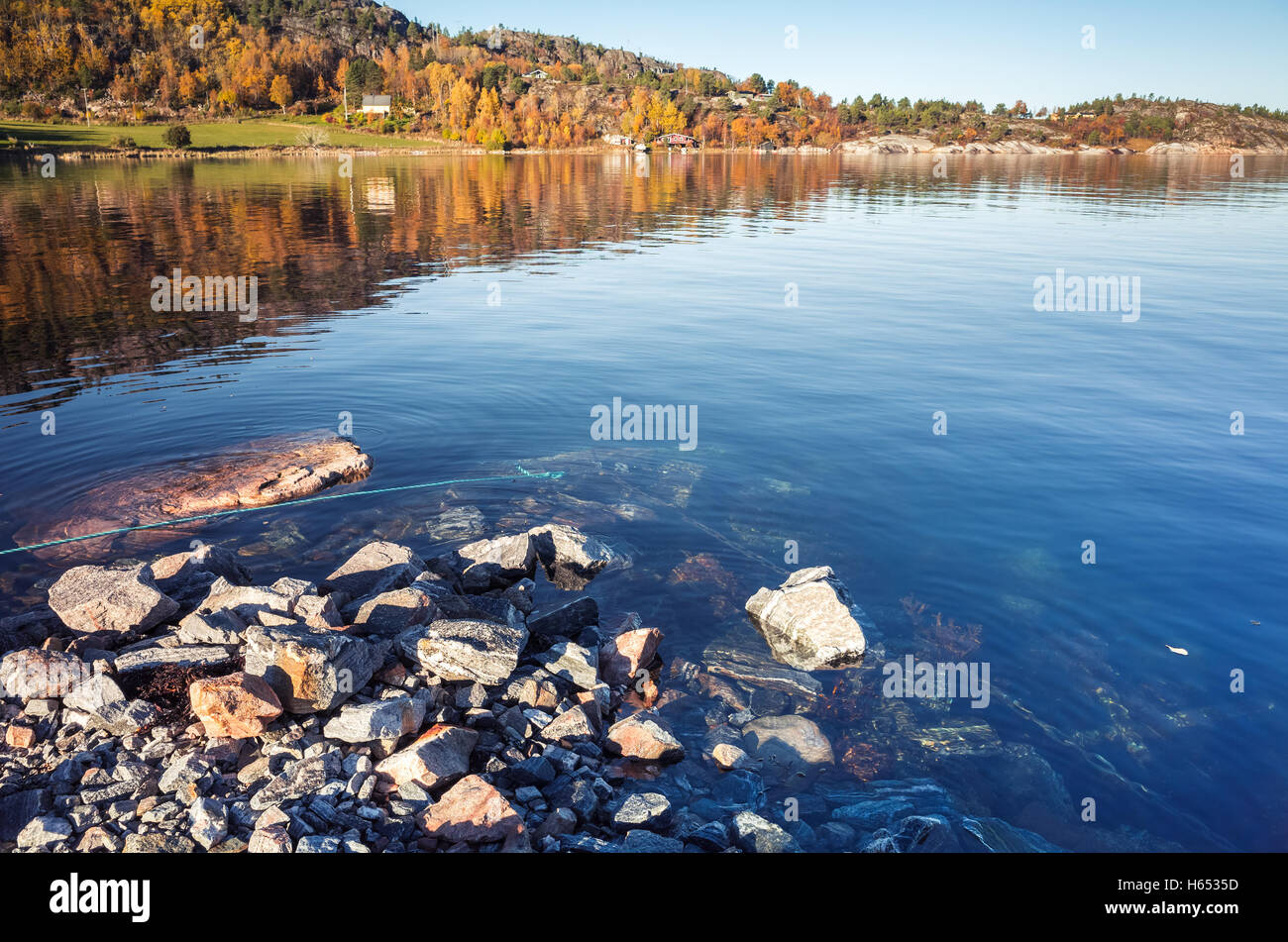 Nordic coastal landscape with rocks hi-res stock photography and images ...