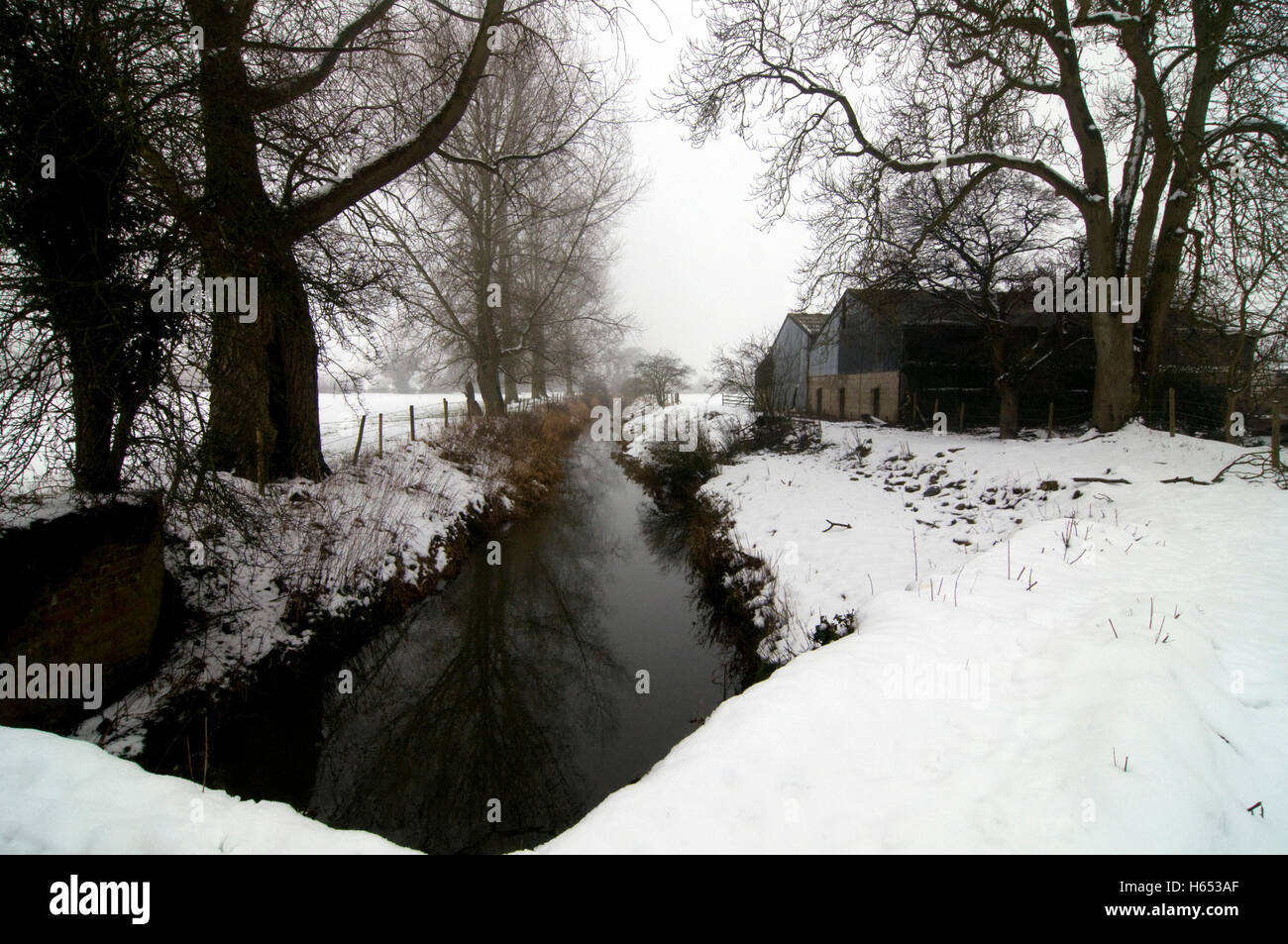 Winter on the farm Stock Photo - Alamy