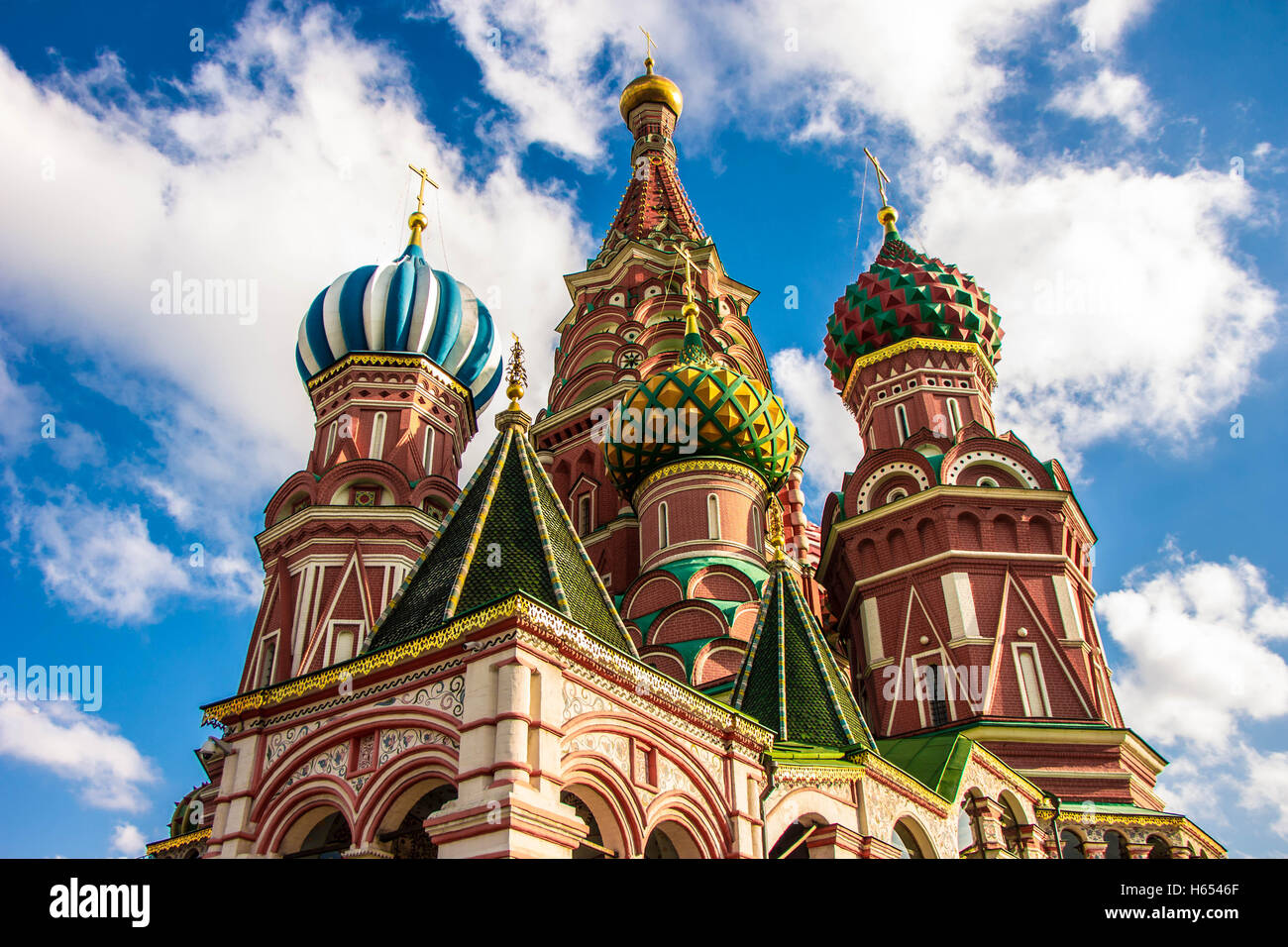 Saint Basil's cathedral in the red square.Moscow, Russia Stock Photo ...