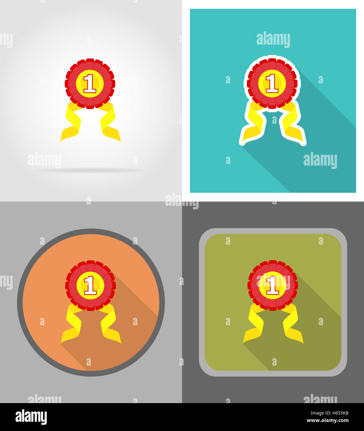 first sign flat icons illustration isolated on background Stock Photo ...