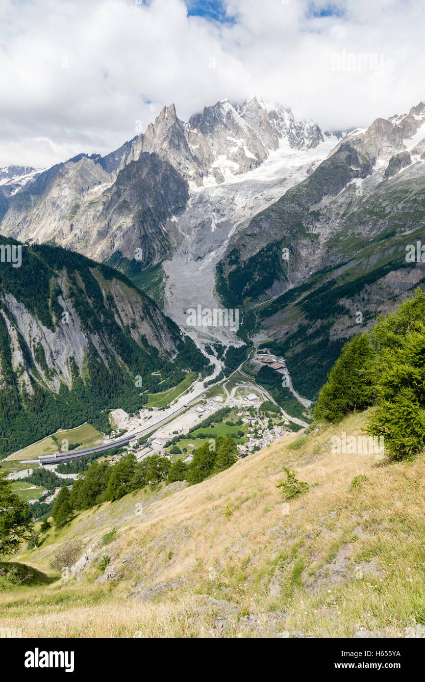 a view of ferret valley at aosta italy Stock Photo - Alamy