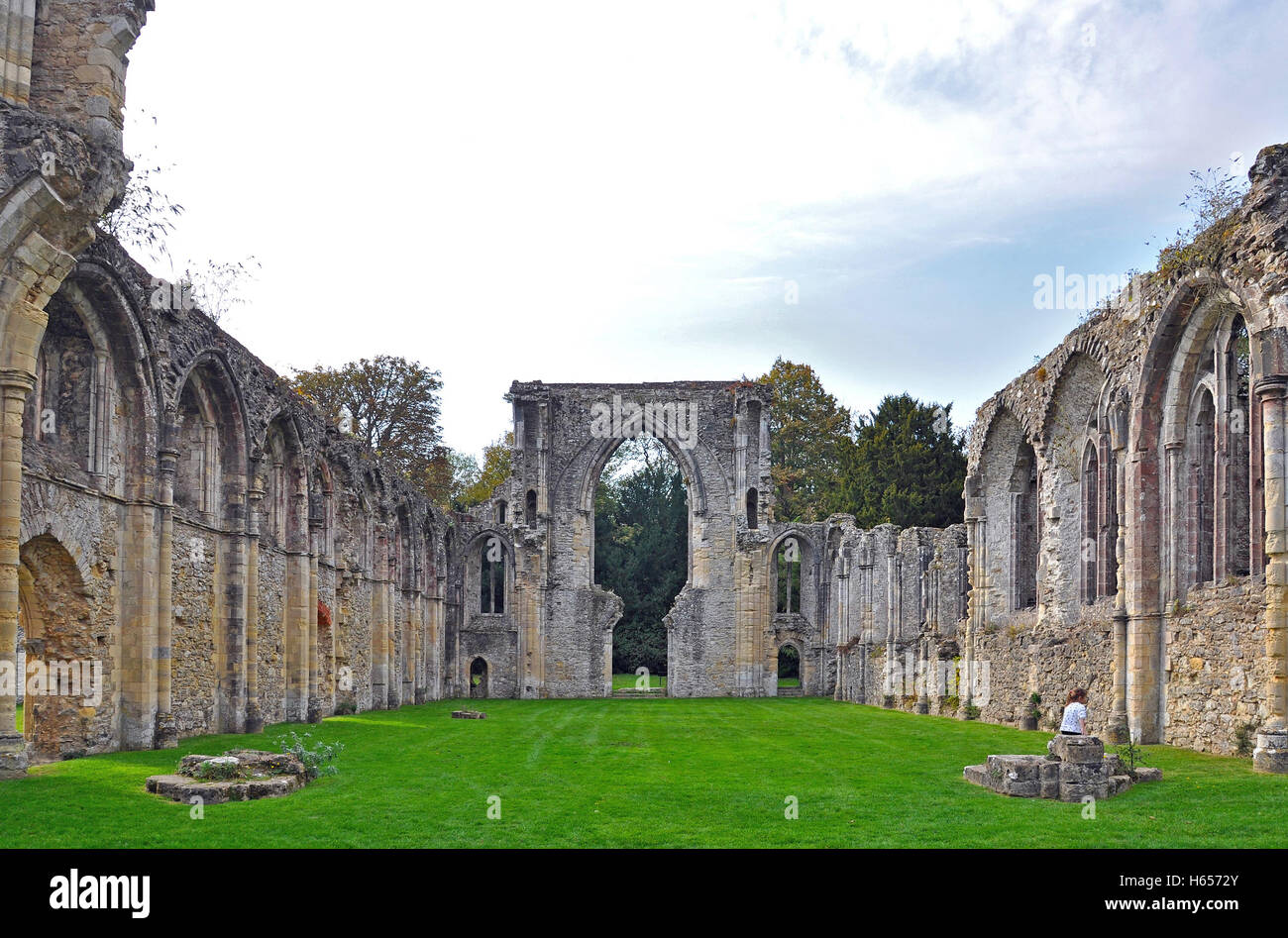 Ruins of 13th century Netley Abbey Stock Photo - Alamy