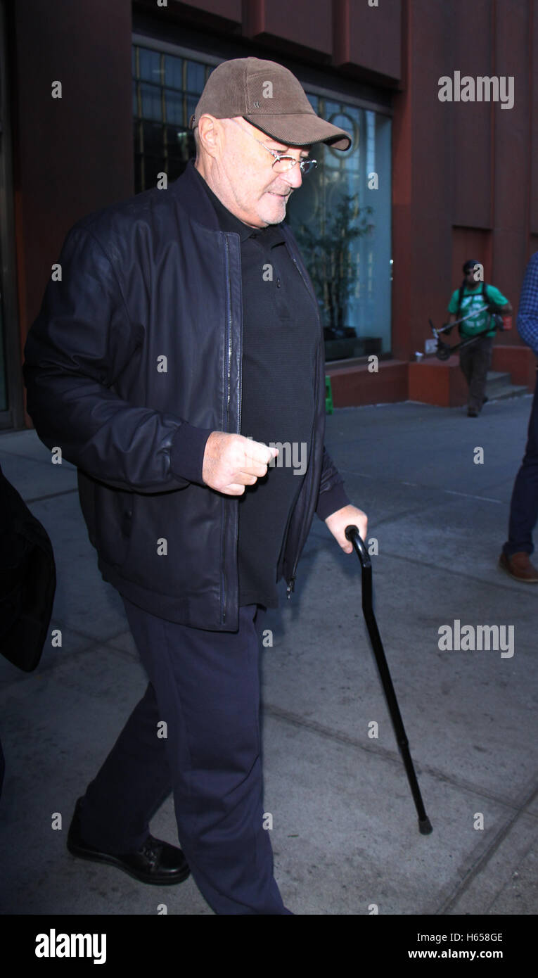 New York, USA. 24th October, 2016.Phil Collins at CBS This Morning to ...