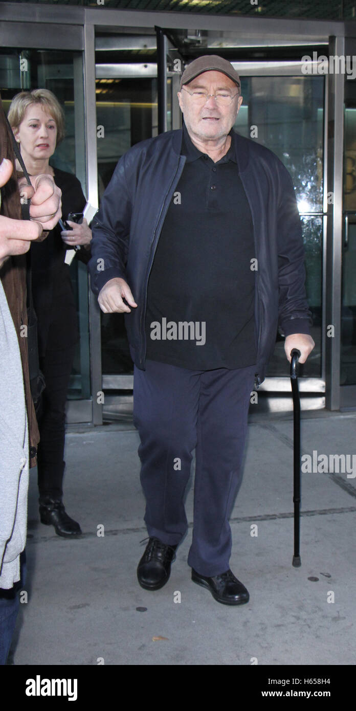 New York, USA. 24th October, 2016.Phil Collins at CBS This Morning to ...