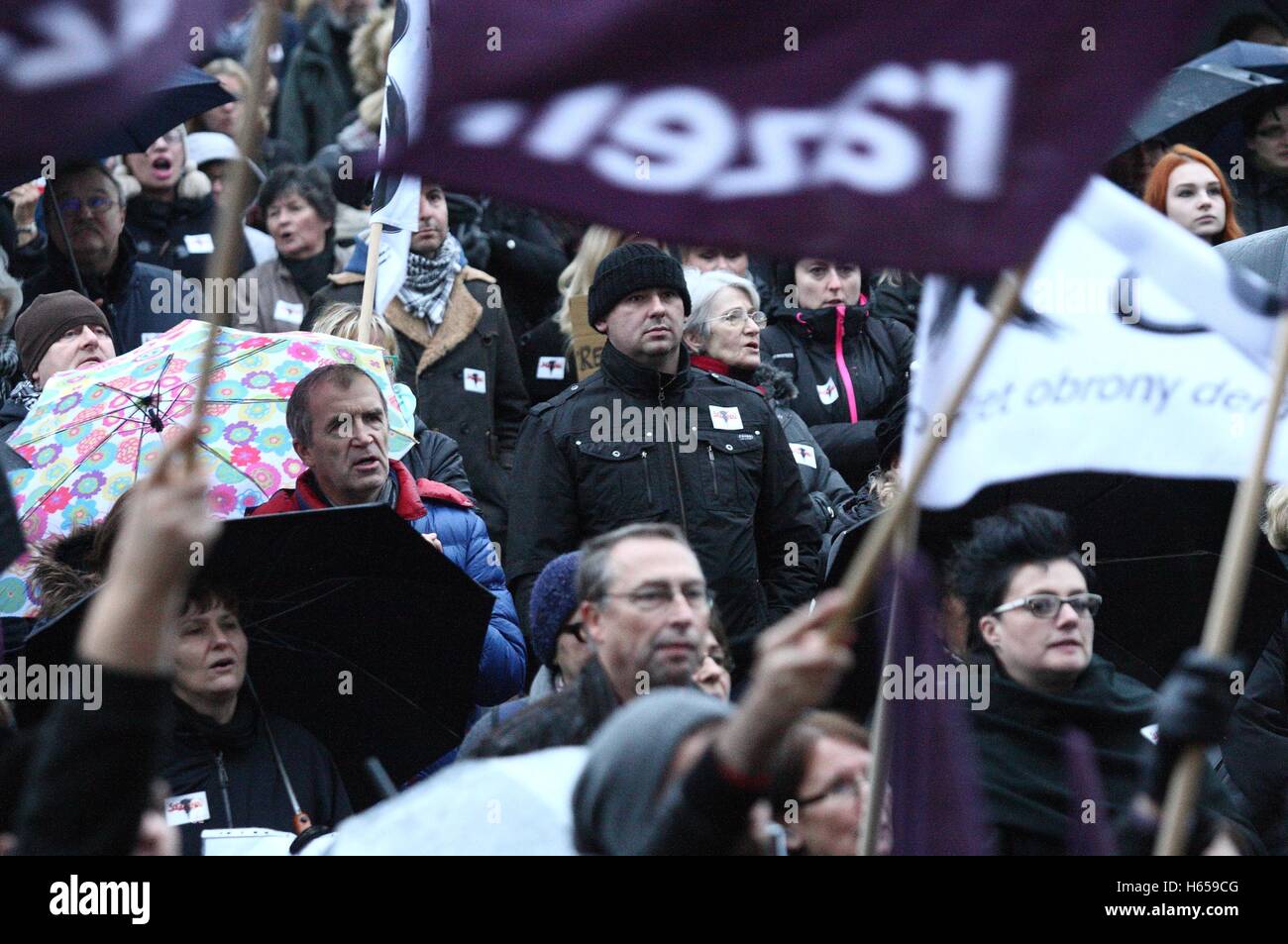 Gdansk, Poland. 24th Oct, 2016. Few houndreds people protested in ...