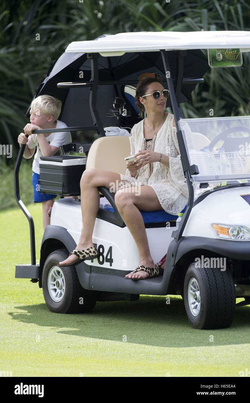 Lilly Becker and her son Amadeus during the World Celebrity Pro-Am 2016 ...