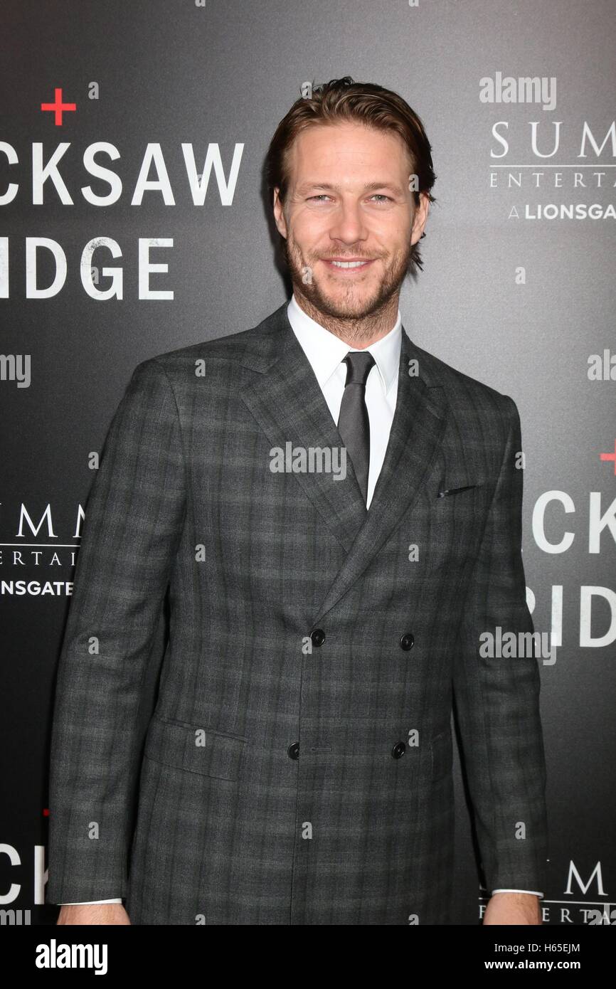 Beverly Hills, CA. 24th Oct, 2016. Luke Bracey at arrivals for HACKSAW ...