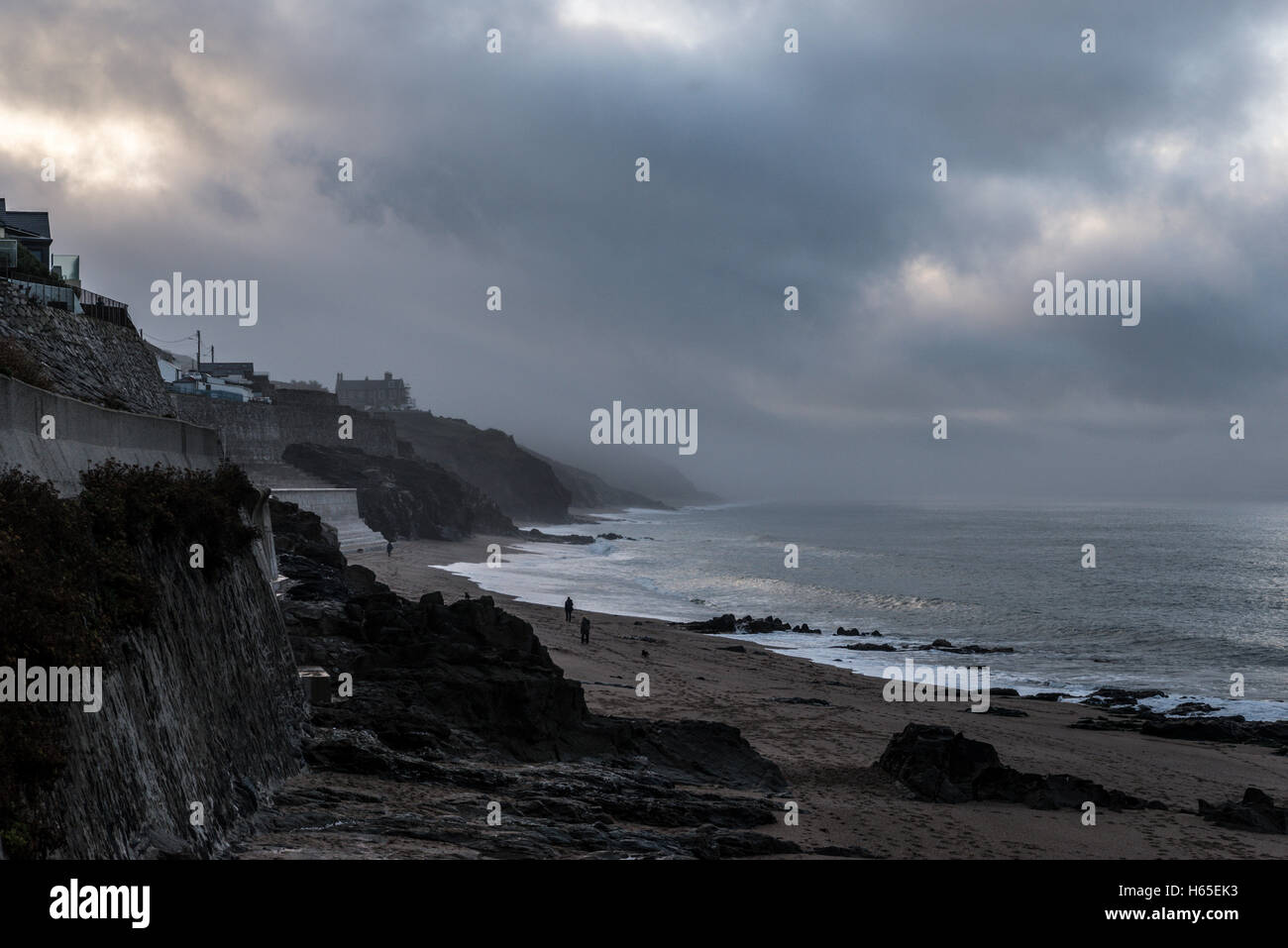 Foggy day in Cornwall Stock Photo - Alamy