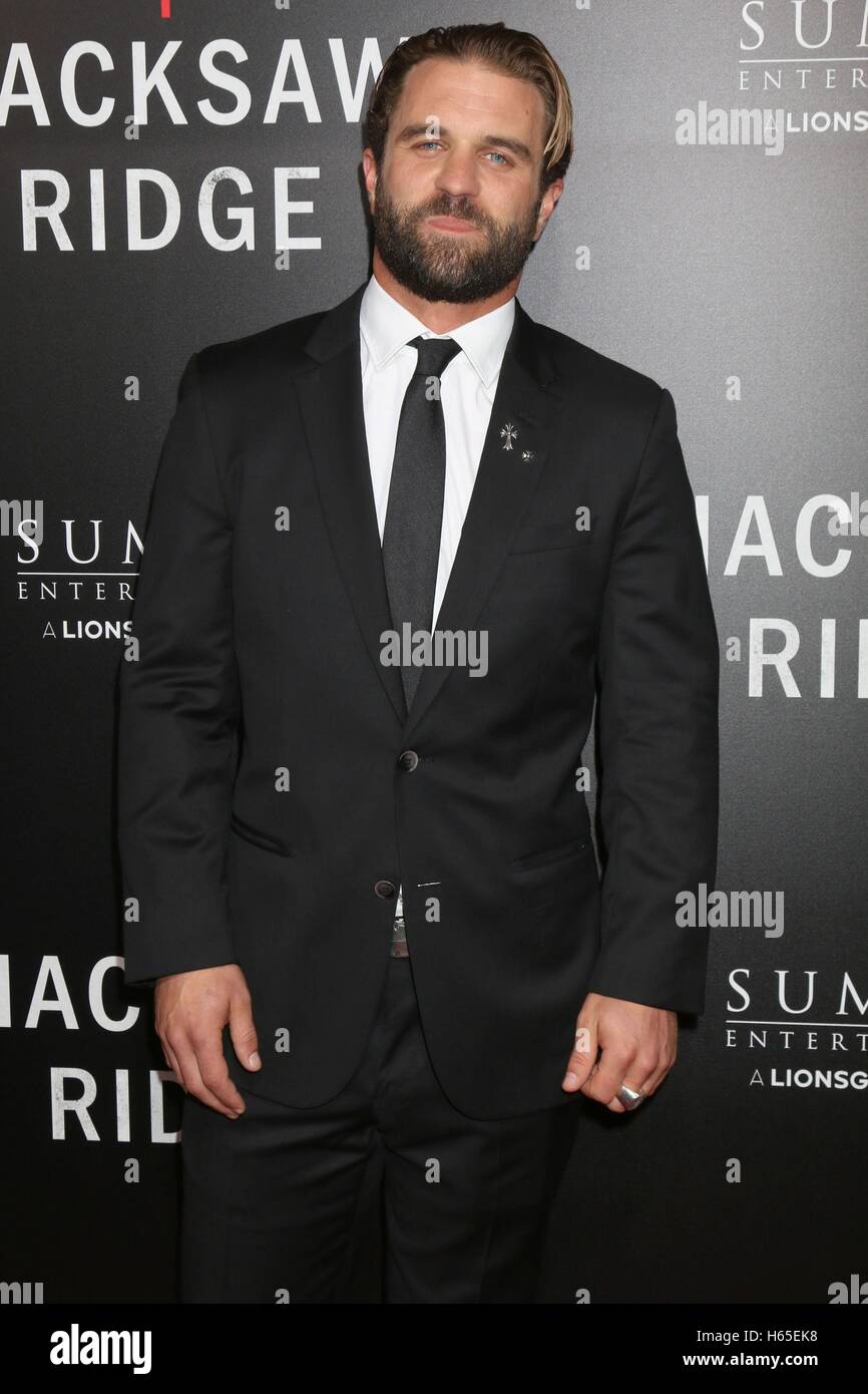 Beverly Hills, CA. 24th Oct, 2016. Milo Gibson at arrivals for HACKSAW ...